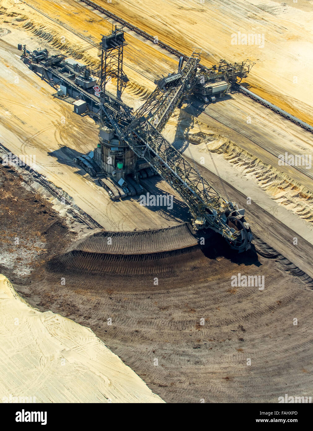 Luftbild, Braunkohle, Braunkohle Bergbau Inden in der Nähe von Jülich ...