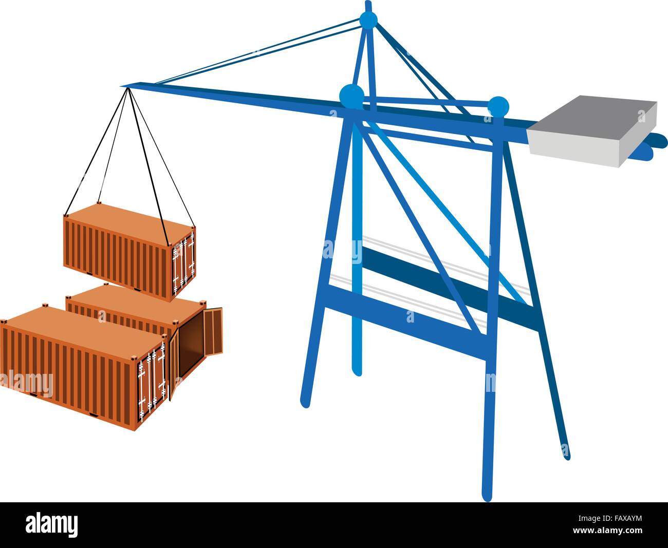 Mobile crane moving container ship -Fotos und -Bildmaterial in hoher ...
