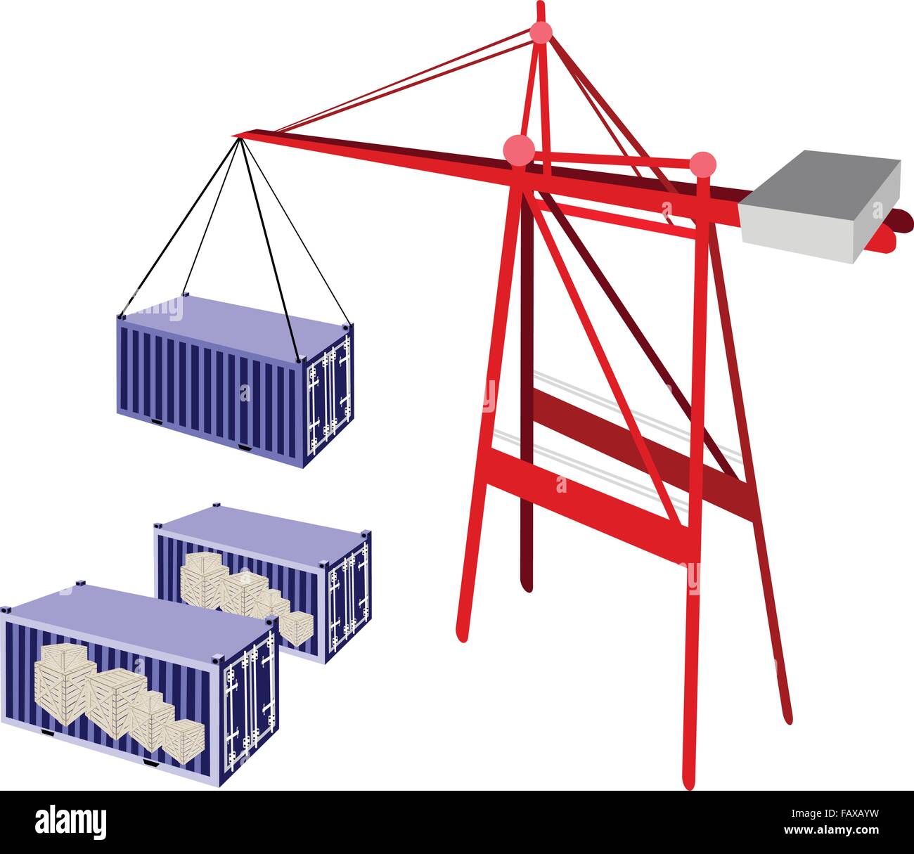 Mobile crane moving container ship -Fotos und -Bildmaterial in hoher ...