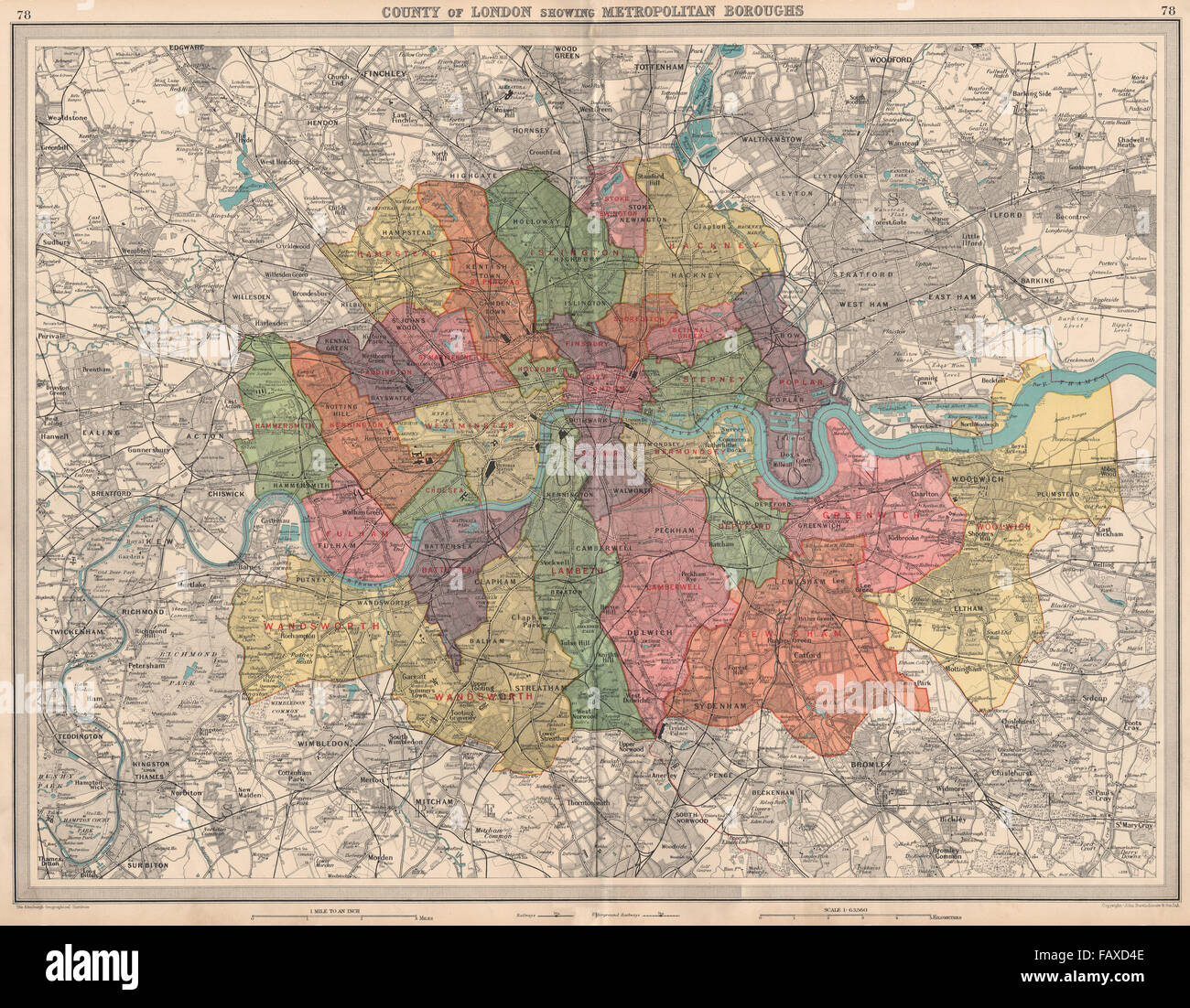 London boroughs map -Fotos und -Bildmaterial in hoher Auflösung – Alamy