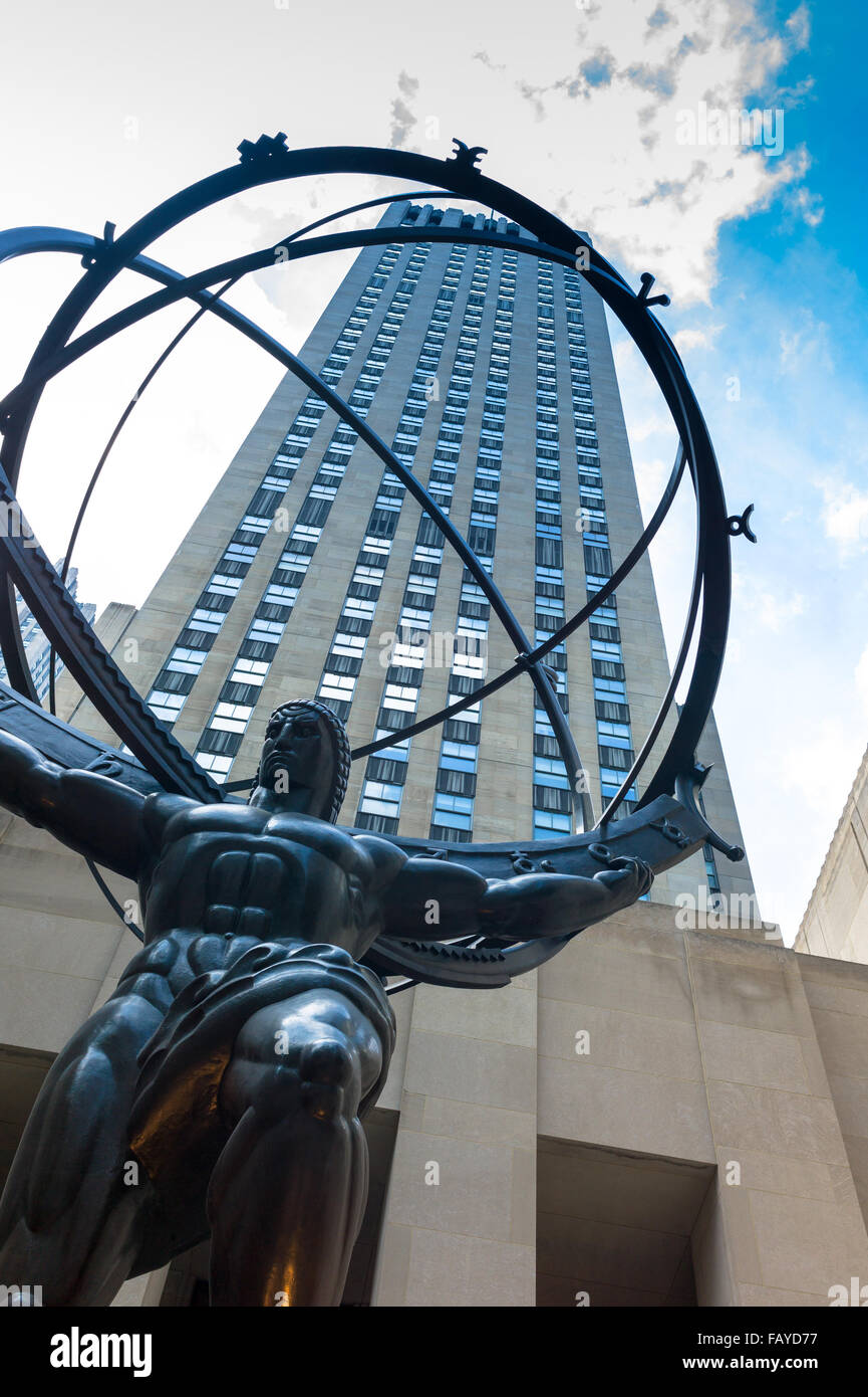 Atlas statue rockefeller plaza center new york city -Fotos und ...