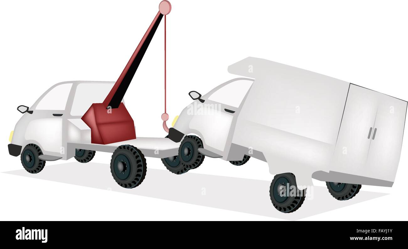 Zur Veranschaulichung der Abschleppwagen Auto Wrecker, Recovery-Truck ...