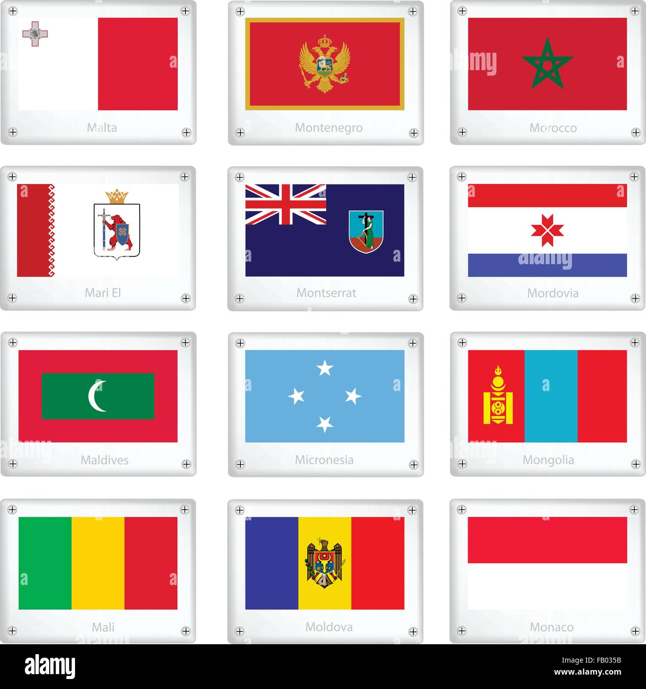 Malediven monaco flagge Stock-Vektorgrafiken kaufen - Alamy