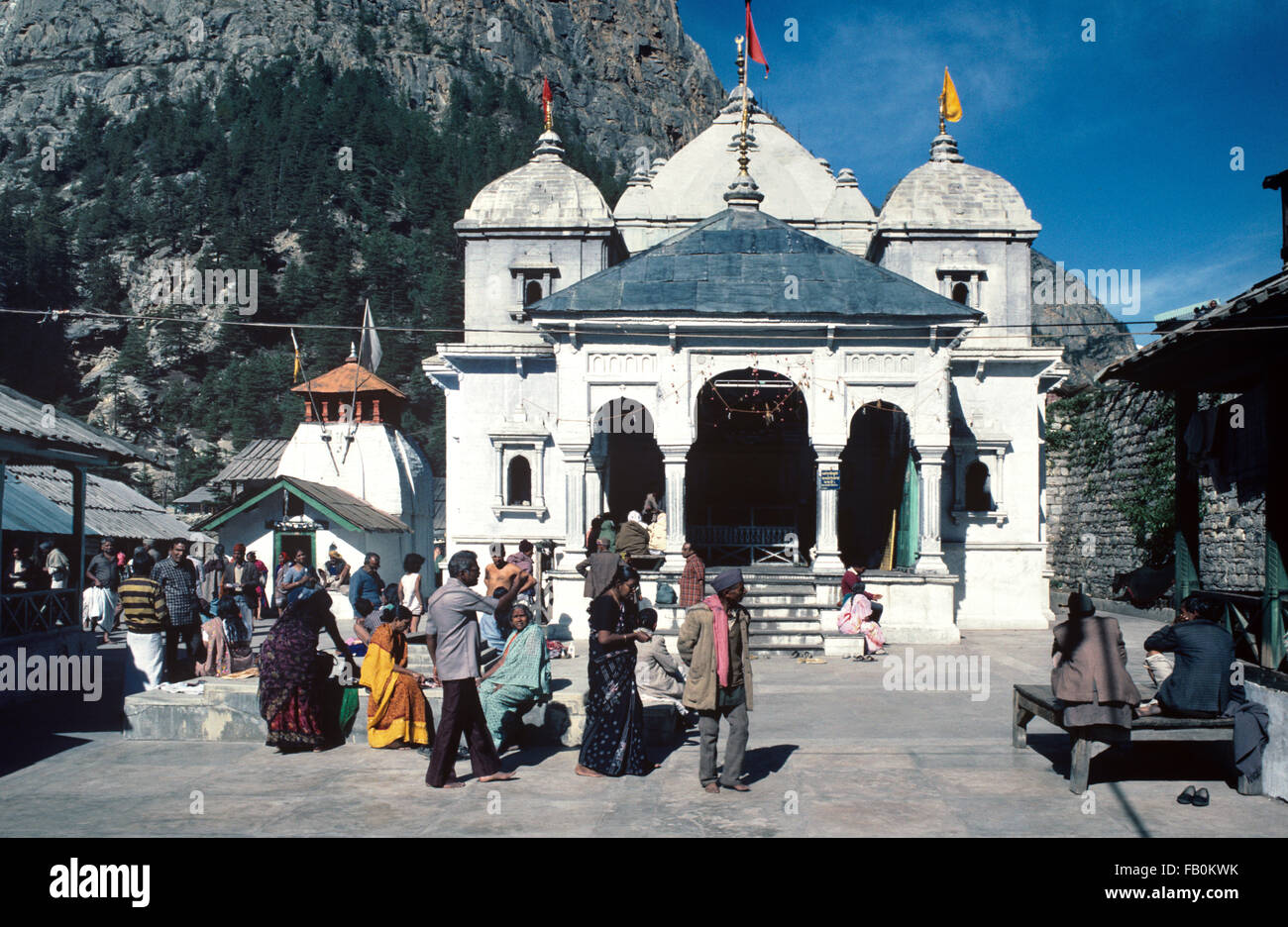 Gangotri Tempel, gewidmet der Göttin Ganga, in der Nähe der Quelle des ...