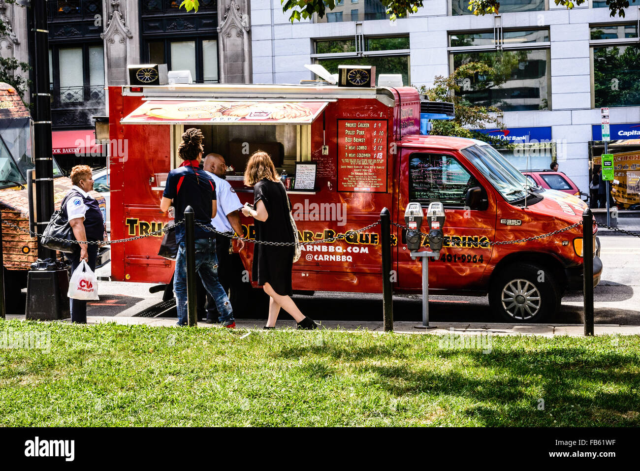 Carnivore Grill-Imbisswagen, Farragut Square, 17. Street NW, Washington ...