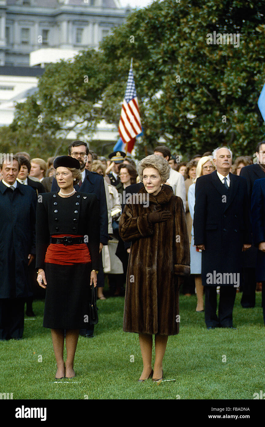 Washington, DC, USA, 13. November 1984 First Lady Nancy Reagan auf dem ...
