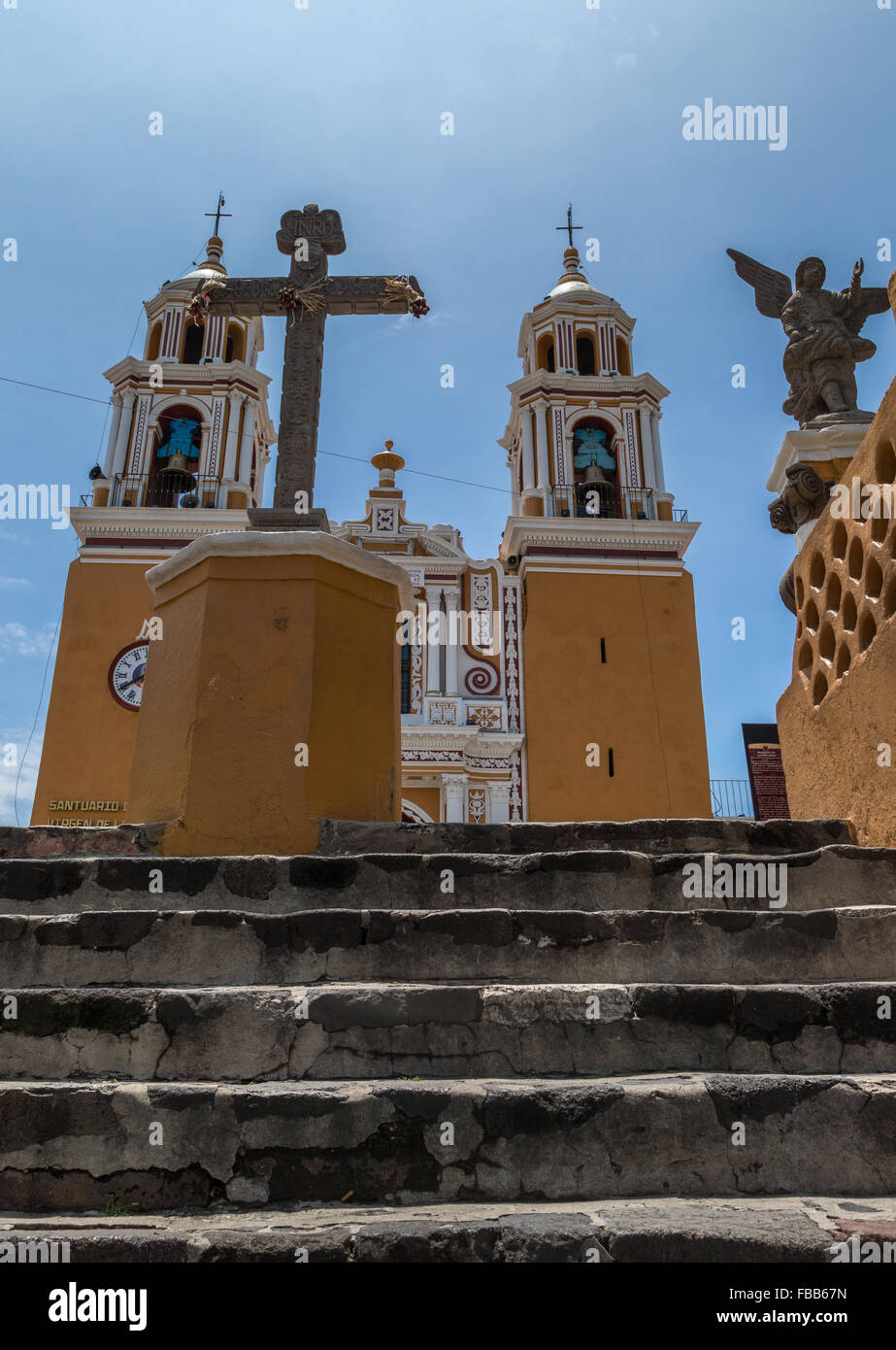 Das Santuario Nuestra Señora de Los Remedios in Cholula, Puebla, Mexiko ...