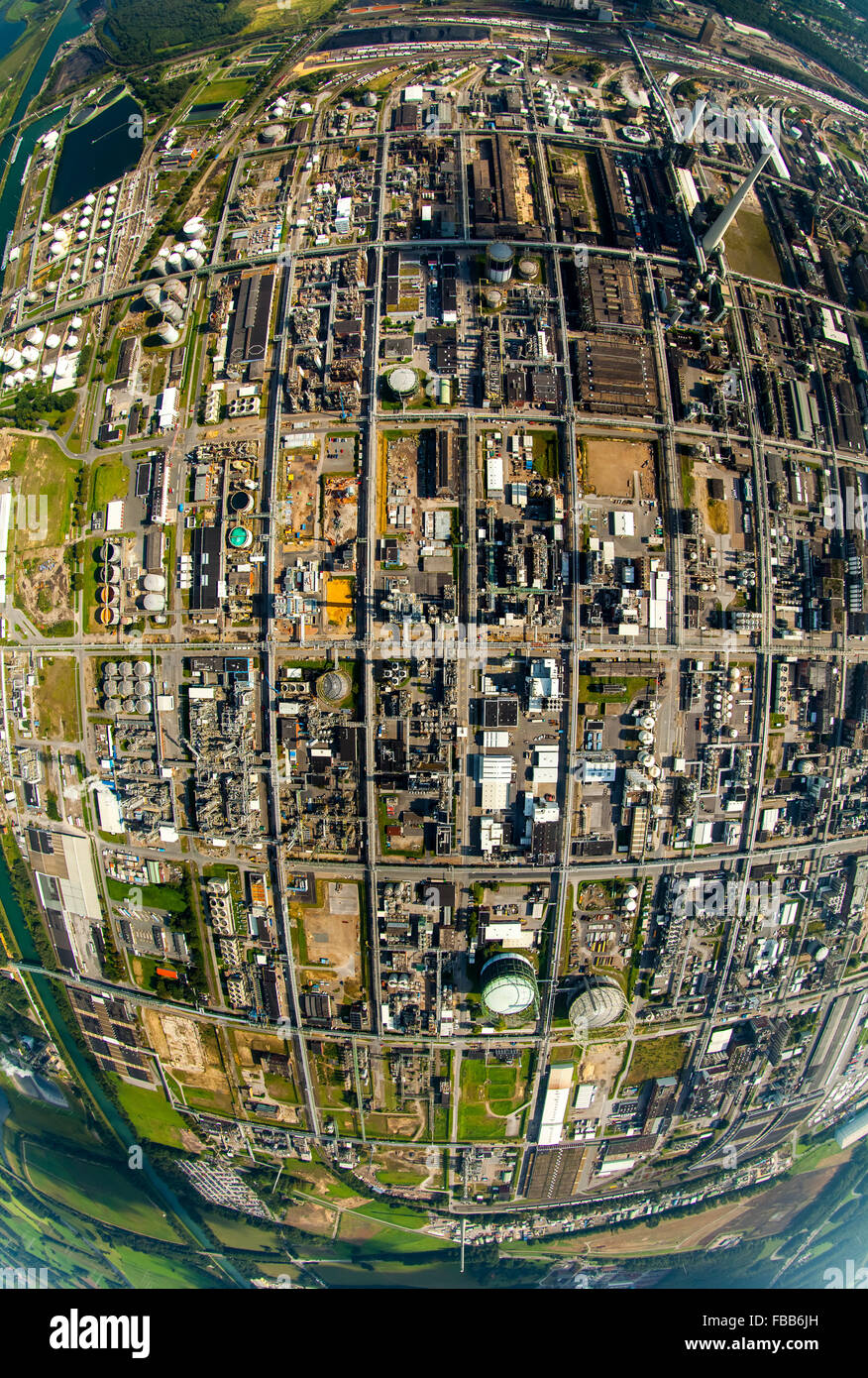 Luftaufnahme der Chemiepark Marl EVONIK Chemie, ehemalige DEGUSSA Marl ...