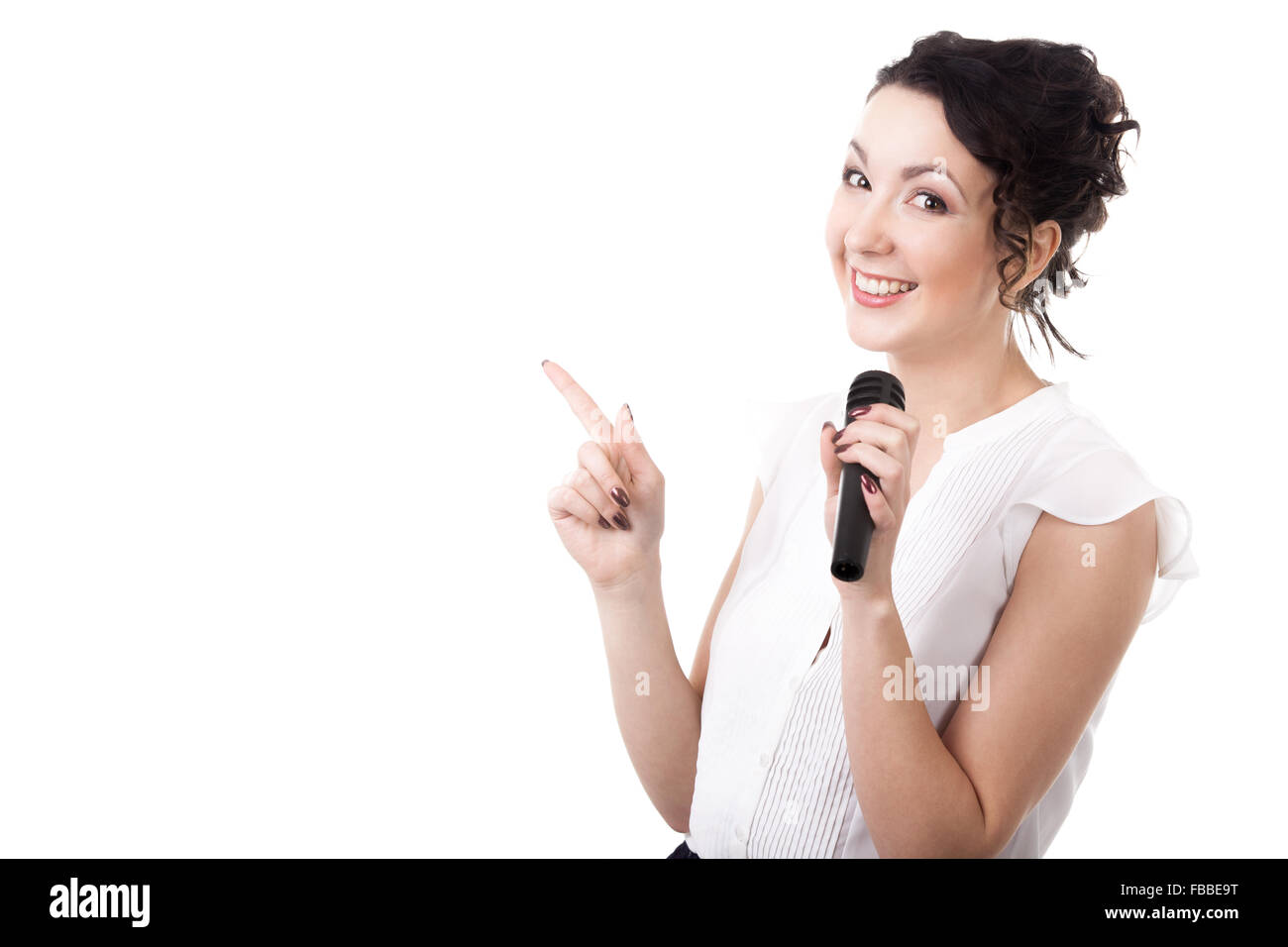 Öffentliche Rede, Präsentation, Konferenz, Rundfunk, Werbung. Junge ...