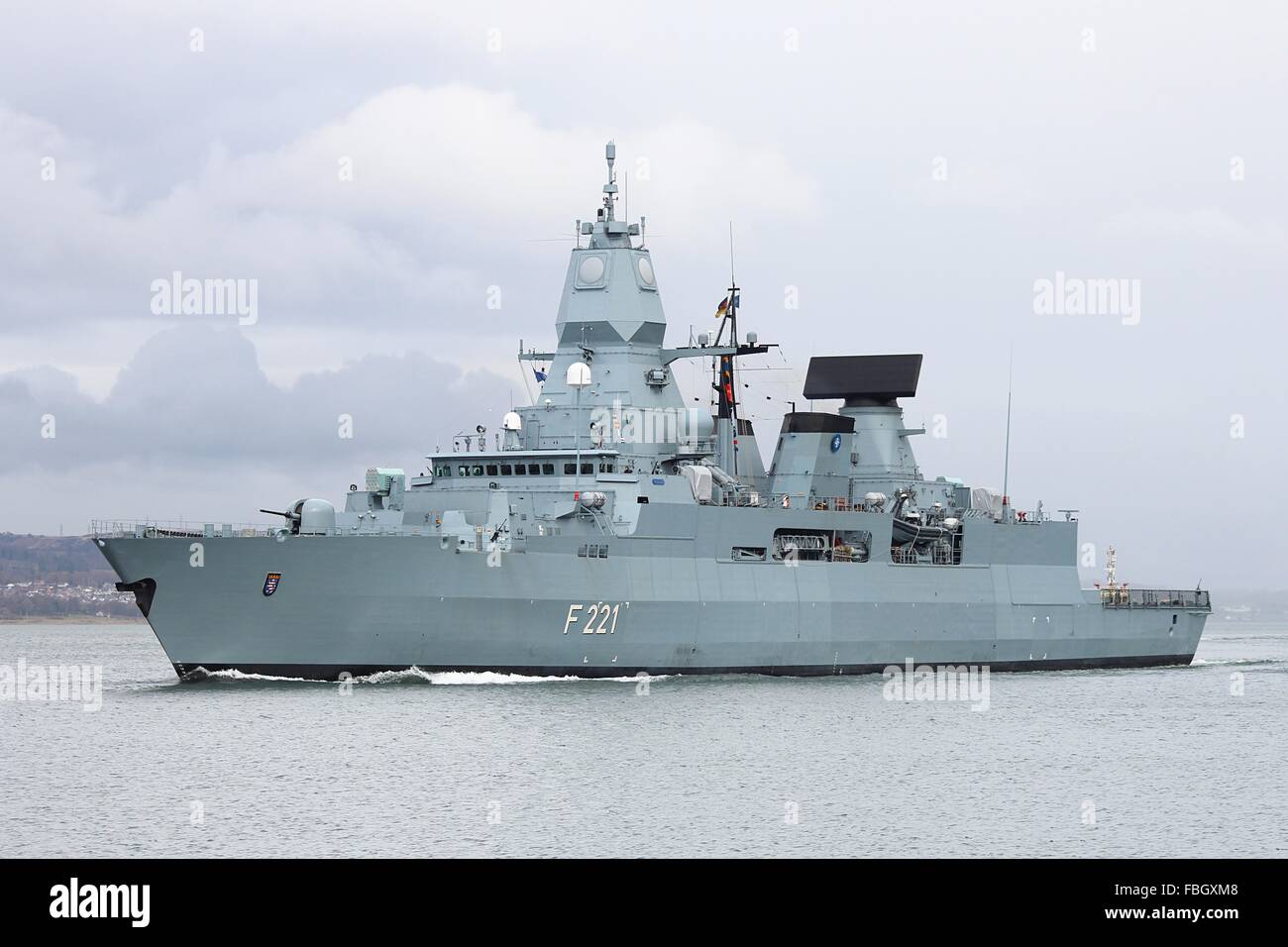 FGS Hessen (F221), eine Fregatte F124 Sachsen-Klasse der deutschen ...