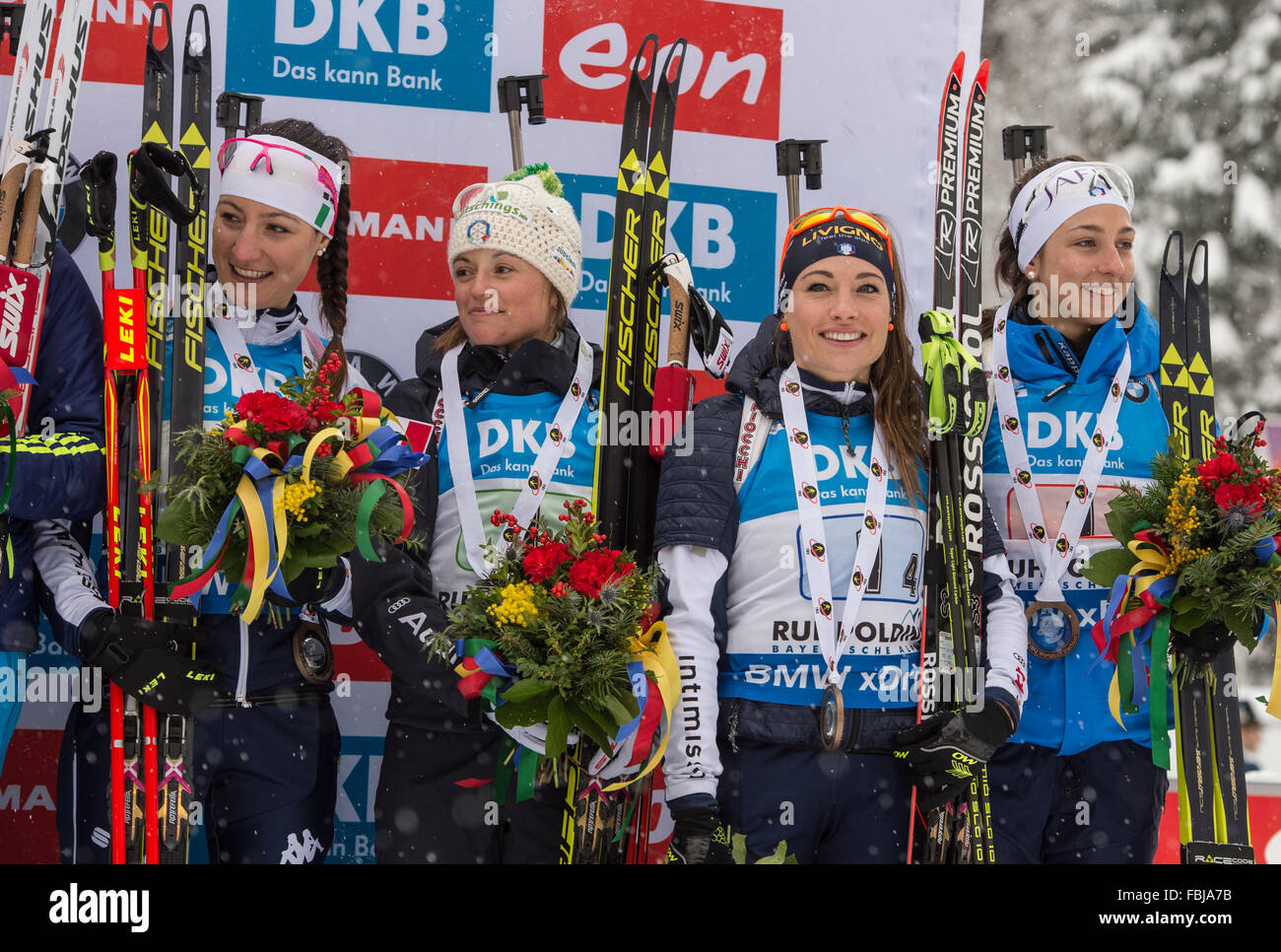 Ruhpolding, Deutschland. 17. Januar 2016. Dritte Platzierung ...
