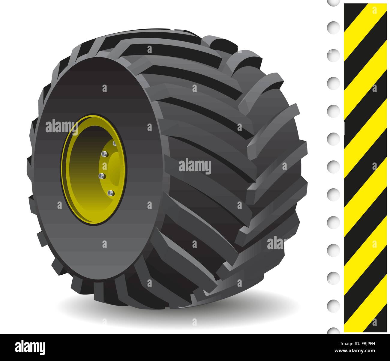 Gelber traktorradreifen Stock-Vektorgrafiken kaufen - Alamy