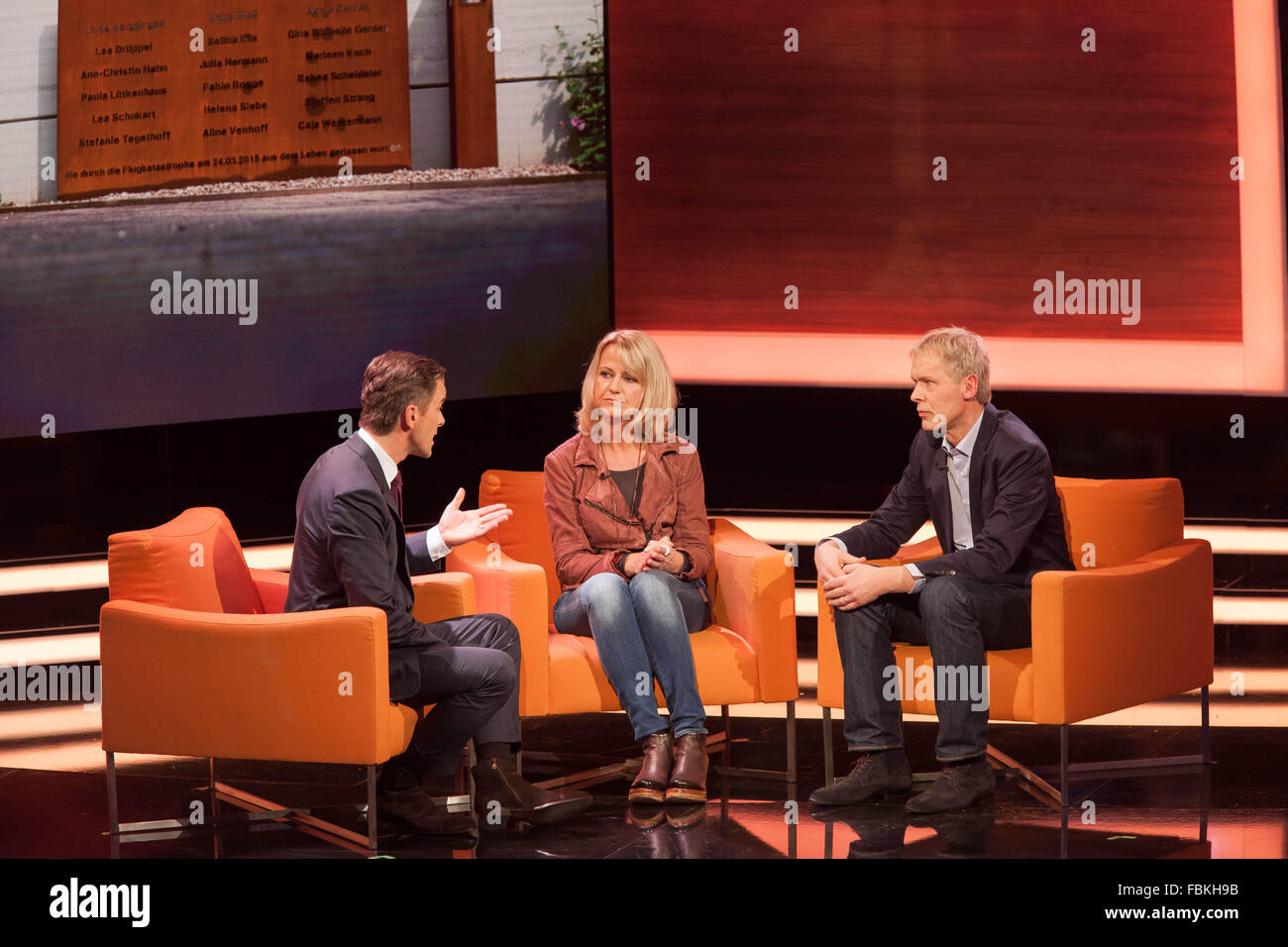 TV-Show "Menschen 2015" im ZDF mit: Anne Rogge, Ulrich Wessel, Markus ...