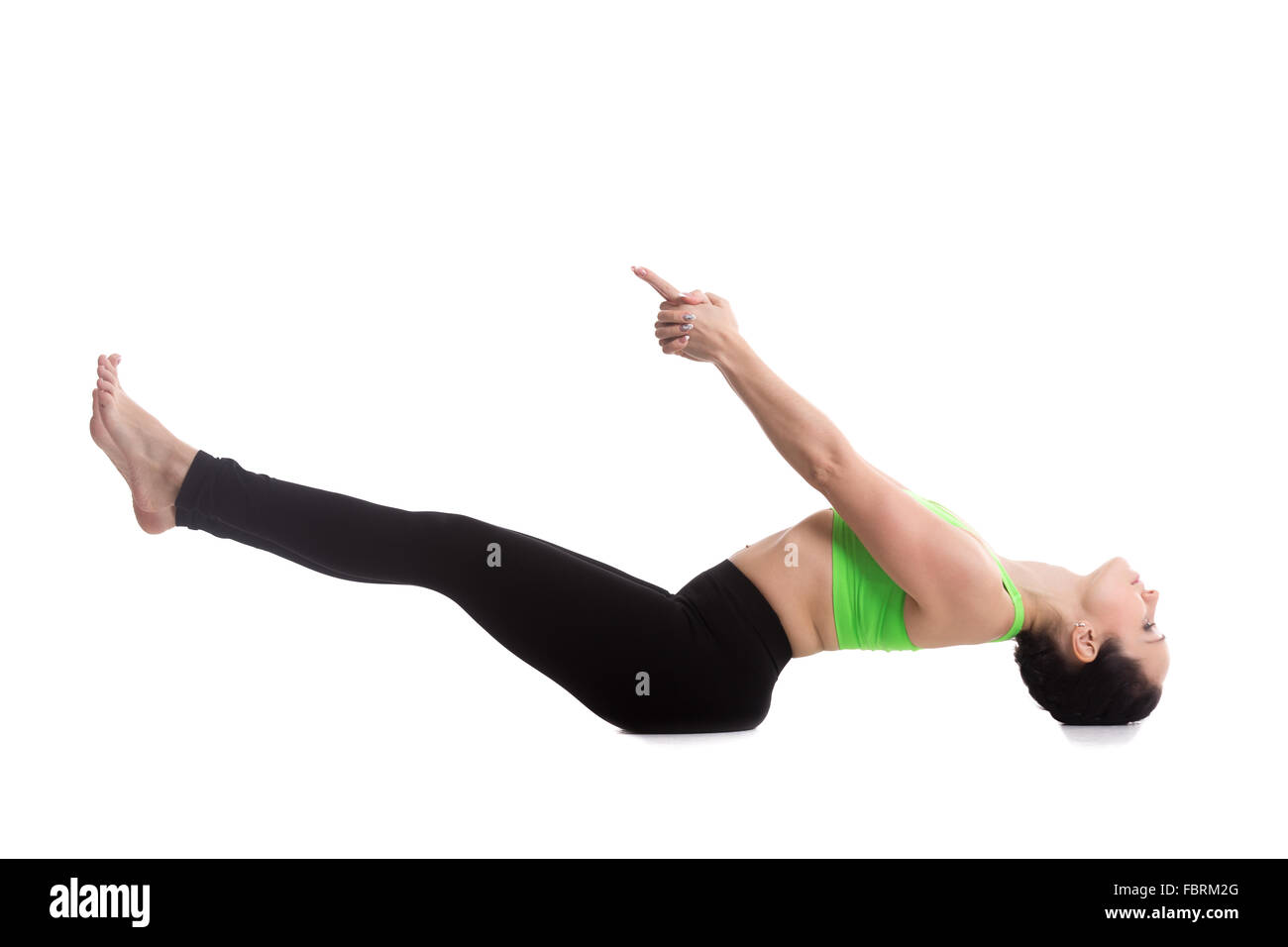 Fish pose matsyasana asana young Stockfotos und -bilder Kaufen - Alamy