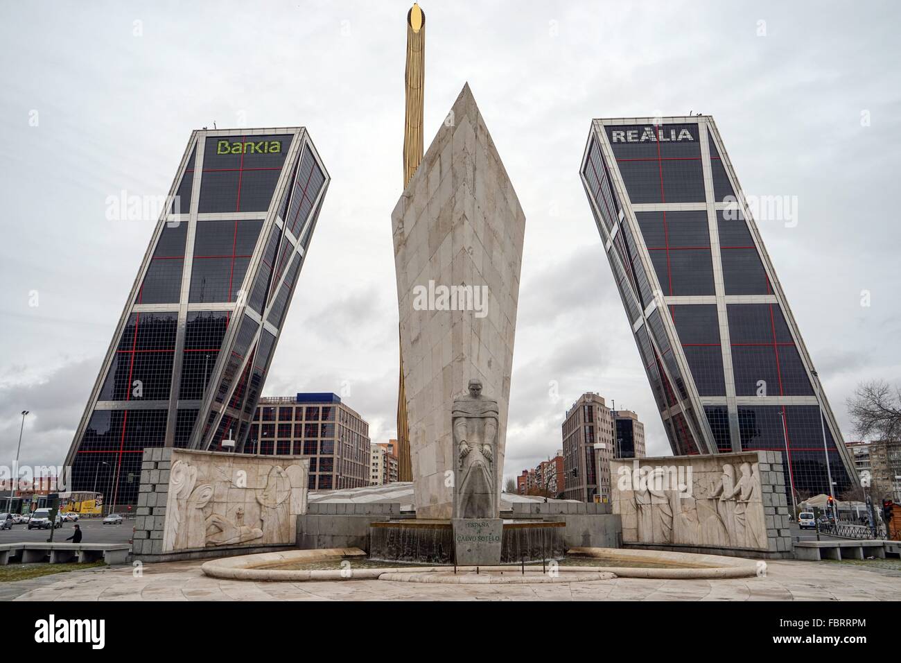 Spanien: Puerta de Europa mit Bankia und Realia Sitz, Madrid. Foto vom ...