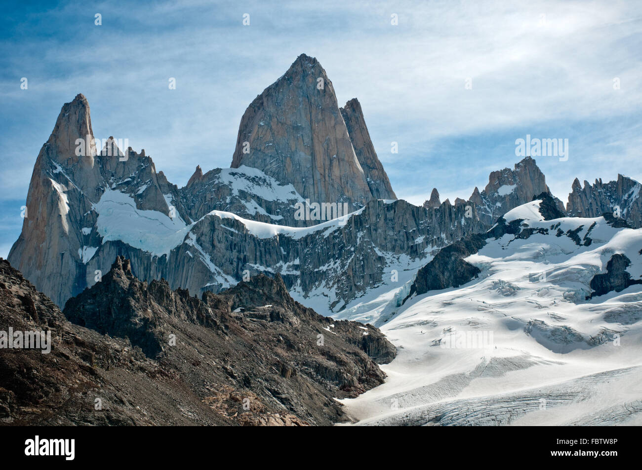 Fitz Roy Berg und Laguna de Los Tres, Patagonien, Argentinien ...