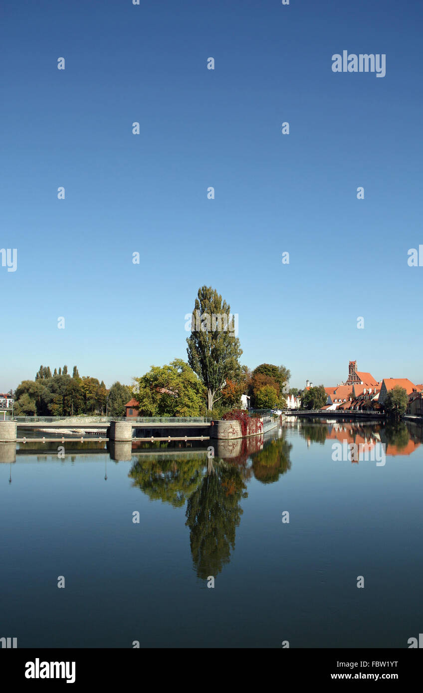 Old Town Of Landshut At Isar River Stockfotos und -bilder Kaufen - Alamy