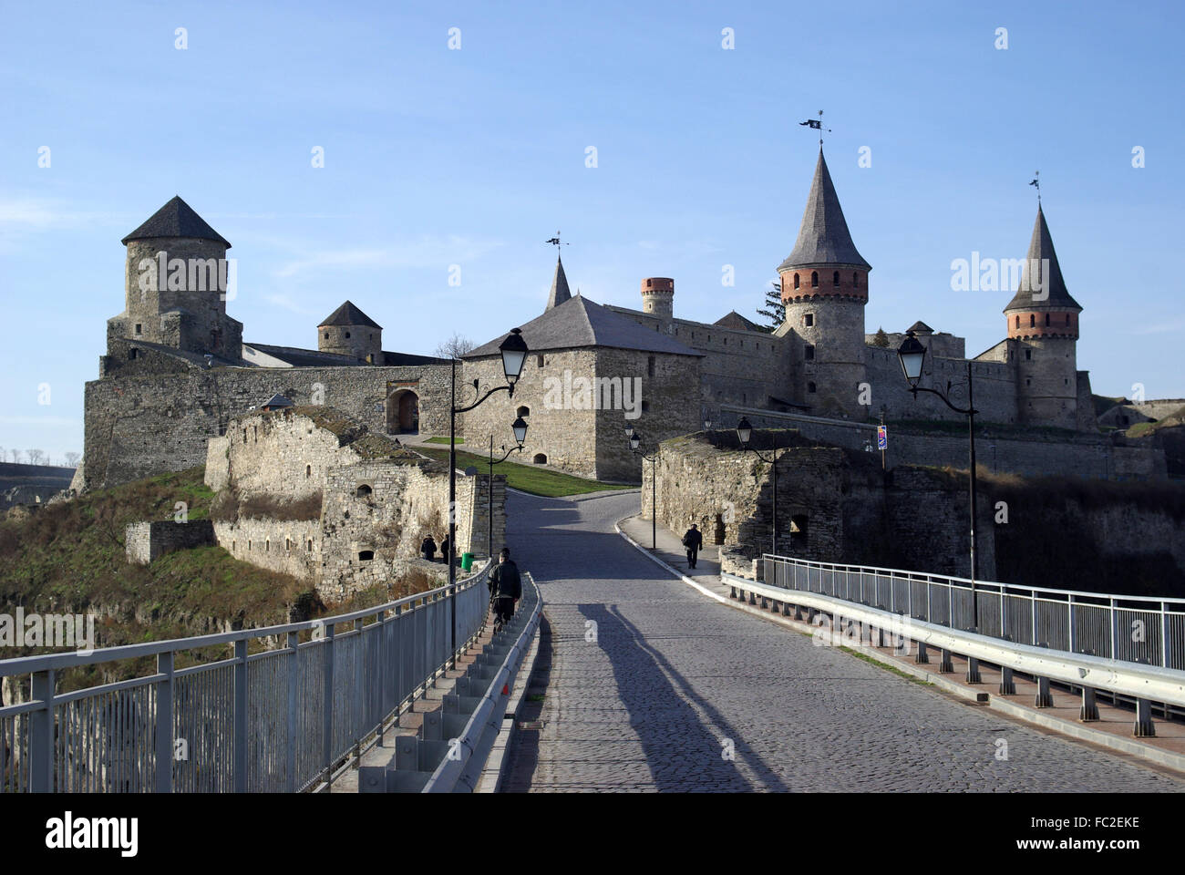 Die mittelalterliche Festung von Kamenez-Podolsk, Ukraine ...