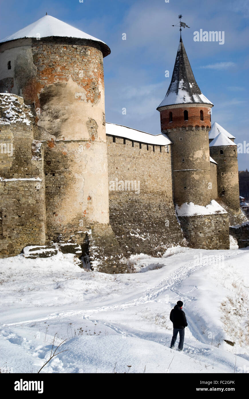 Die mittelalterliche Festung von Kamenez-Podolsk, Ukraine ...