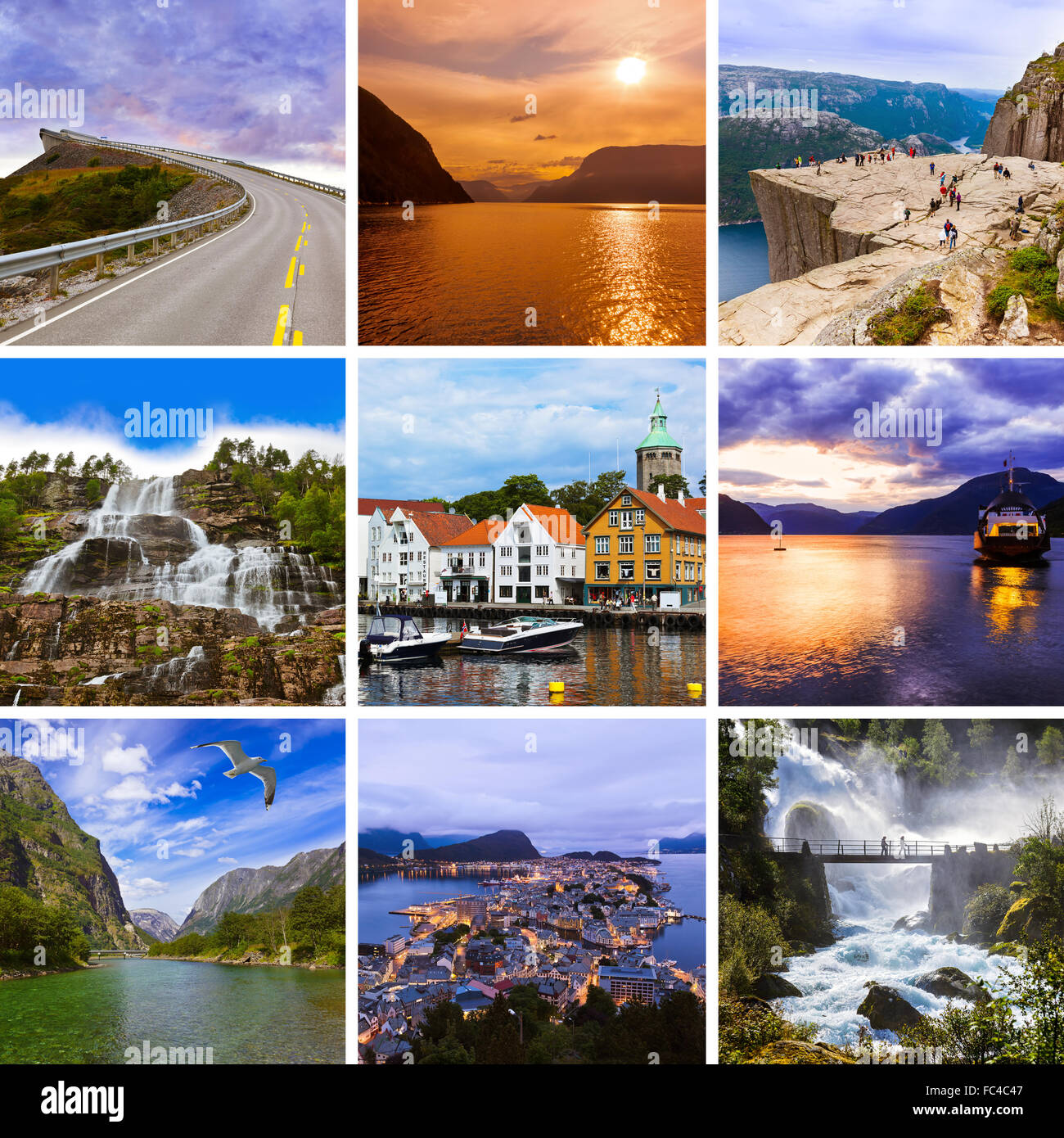 Collage aus Norwegen Reisebilder (meine Fotos Stockfotografie - Alamy
