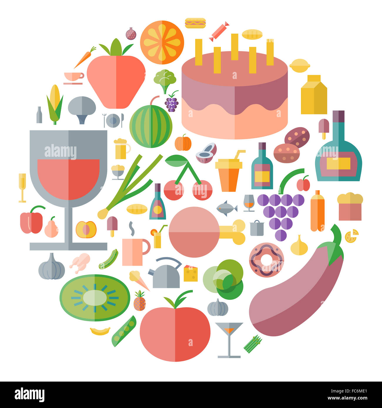 Organic food menu icons -Fotos und -Bildmaterial in hoher Auflösung – Alamy