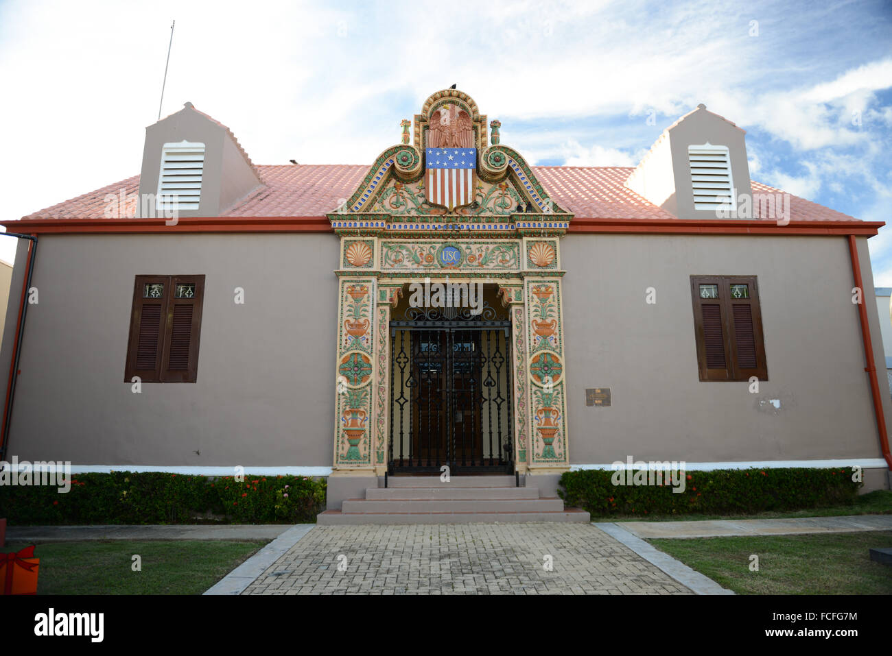 Das alte Customs House Museum. Arroyo, Puerto Rico. Karibik-Insel ...