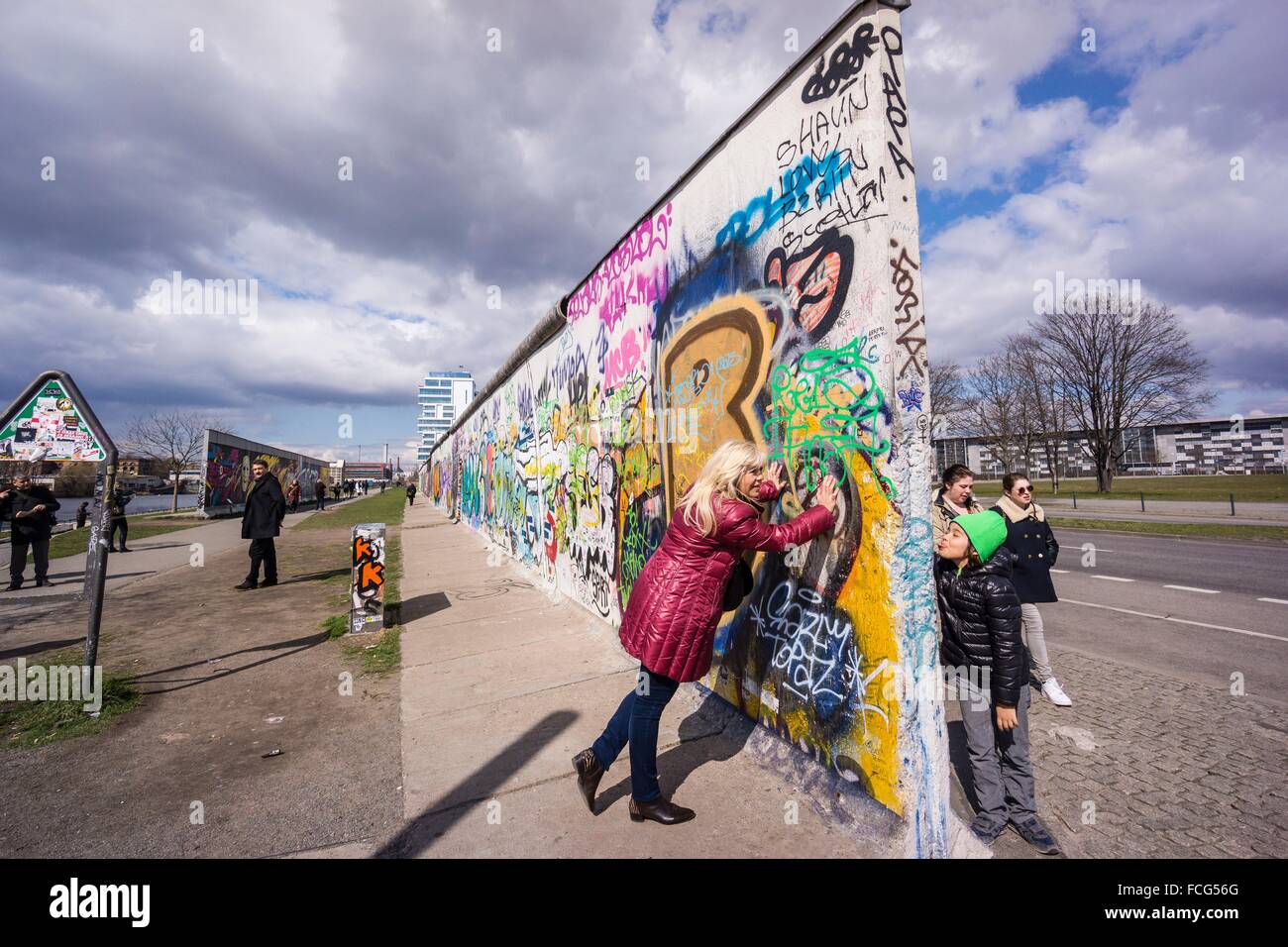 Berliner Mauer (Berliner Mauer), Berlin, Deutschland Stockfotografie ...