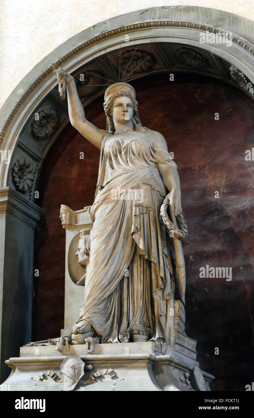 Florentiner Freiheitsstatue Liberty of Poetry von Pio Fedi genannt ist ...
