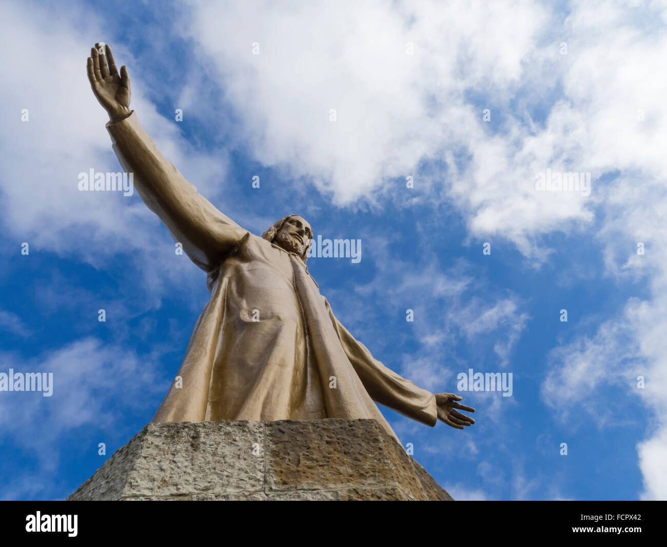 Statue von jesus auf der spitze des sagrat cor -Fotos und -Bildmaterial ...