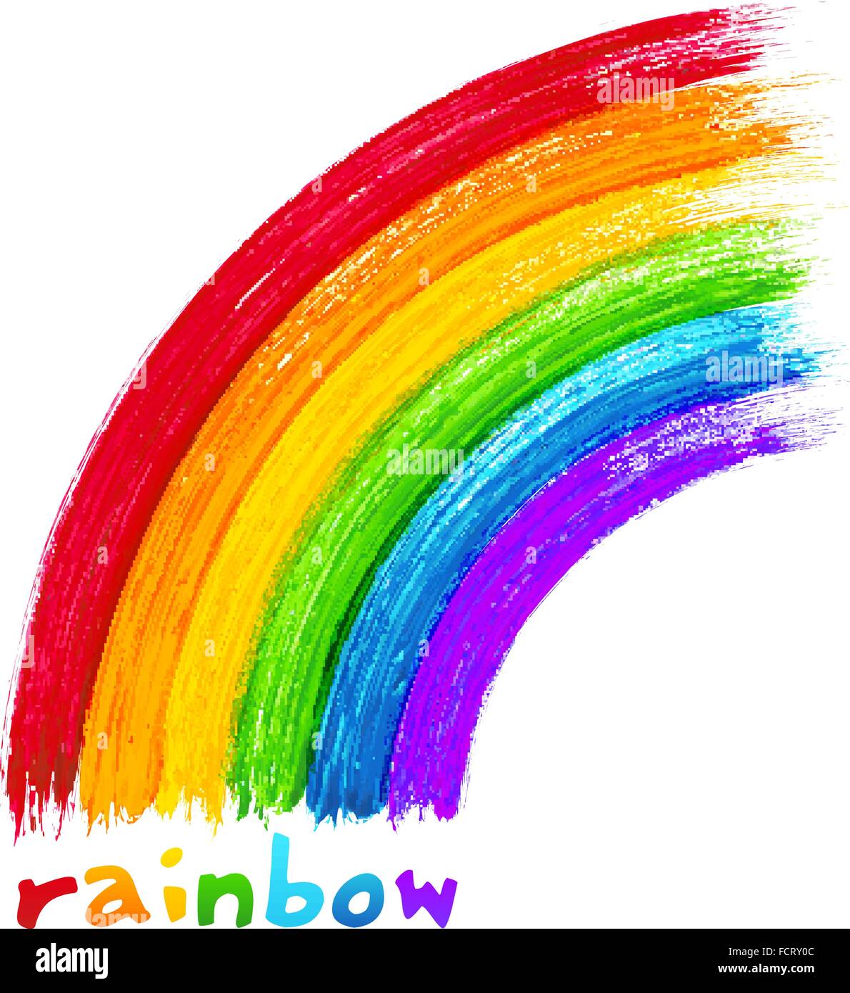 Acryl gemalt Regenbogen, Vektor-Bild Stock-Vektorgrafik - Alamy