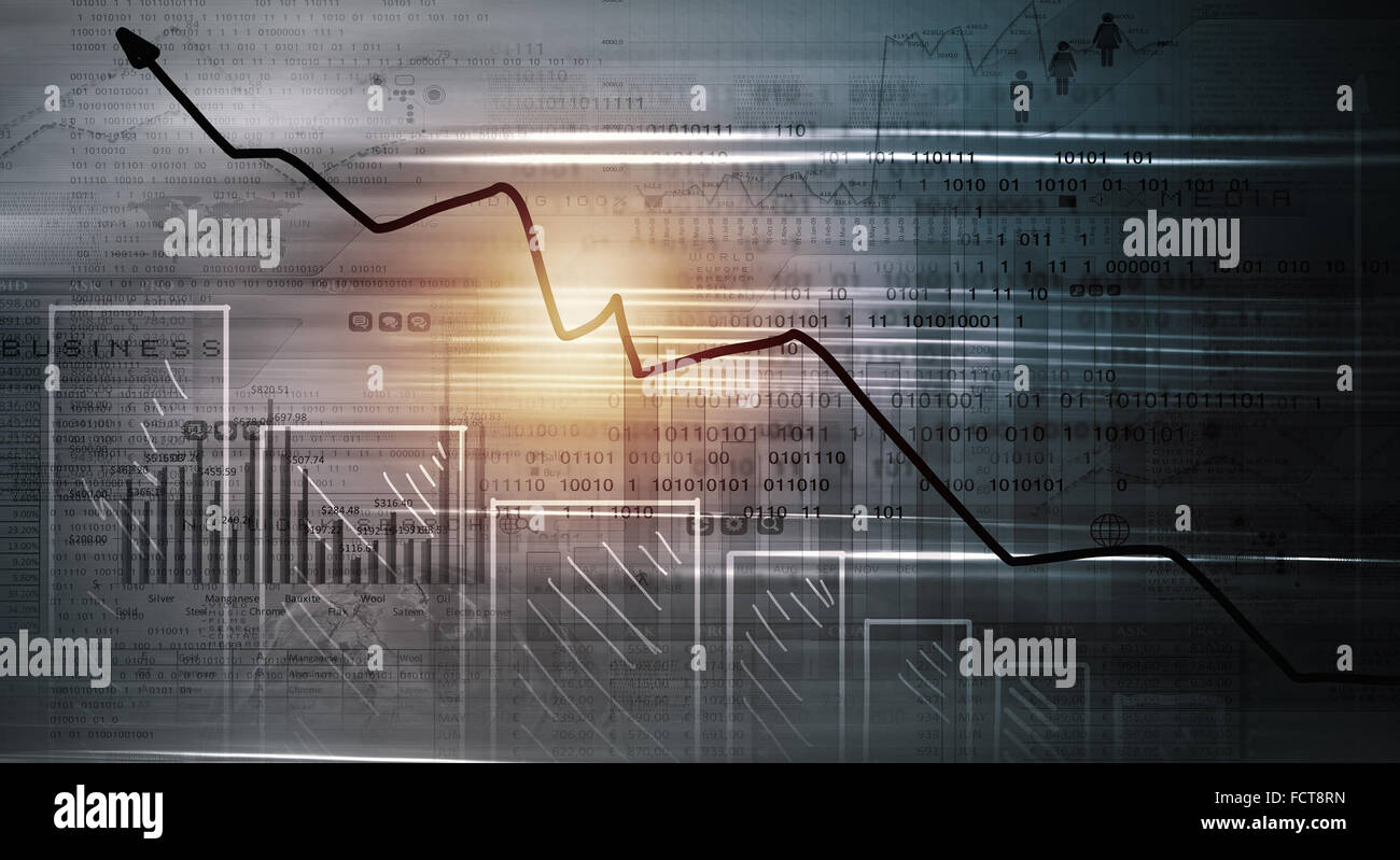 Digitalen Hintergrundbild mit Diagrammen und Grafiken Stockfotografie ...