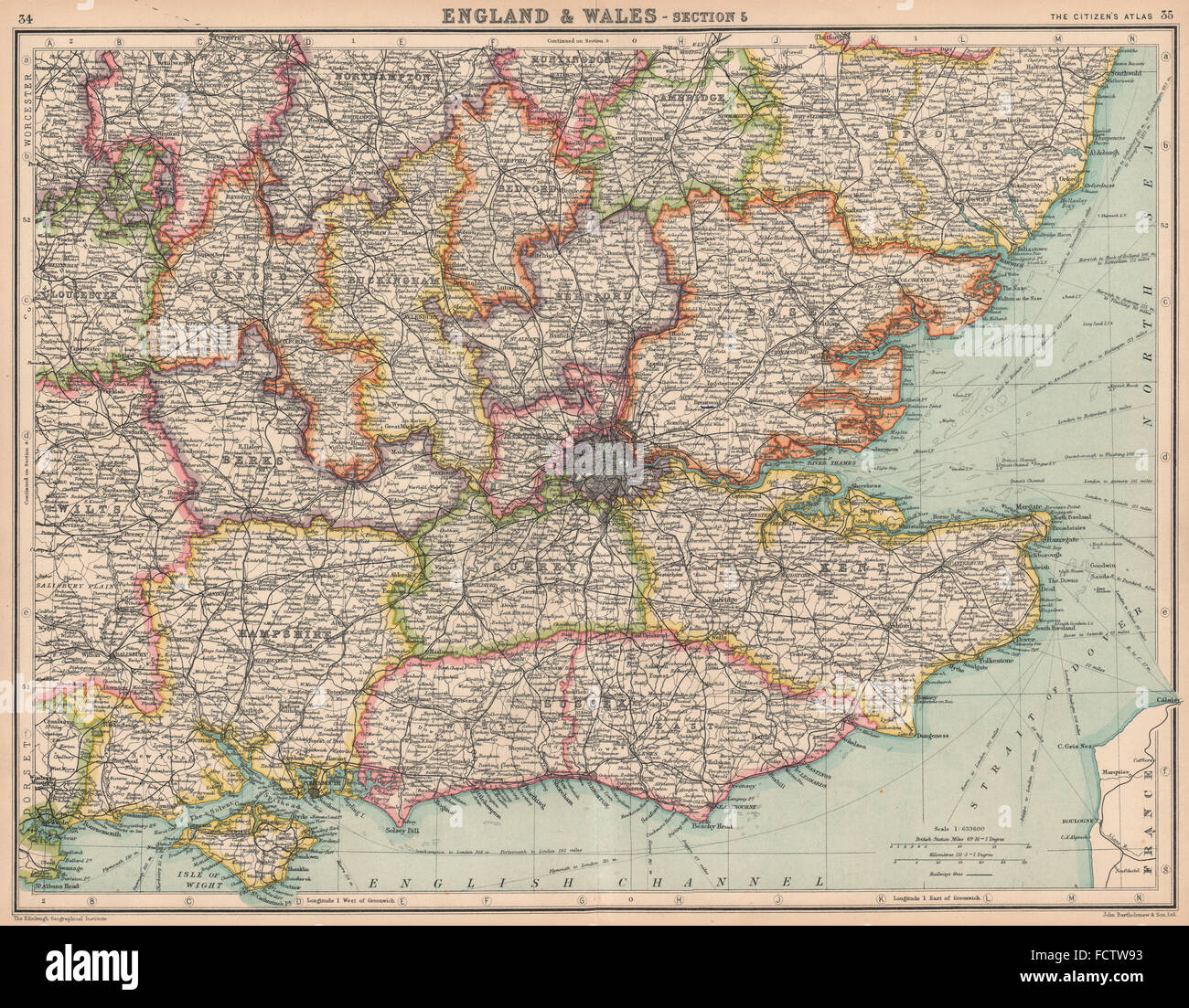 South East England Map Stockfotos und -bilder Kaufen - Alamy
