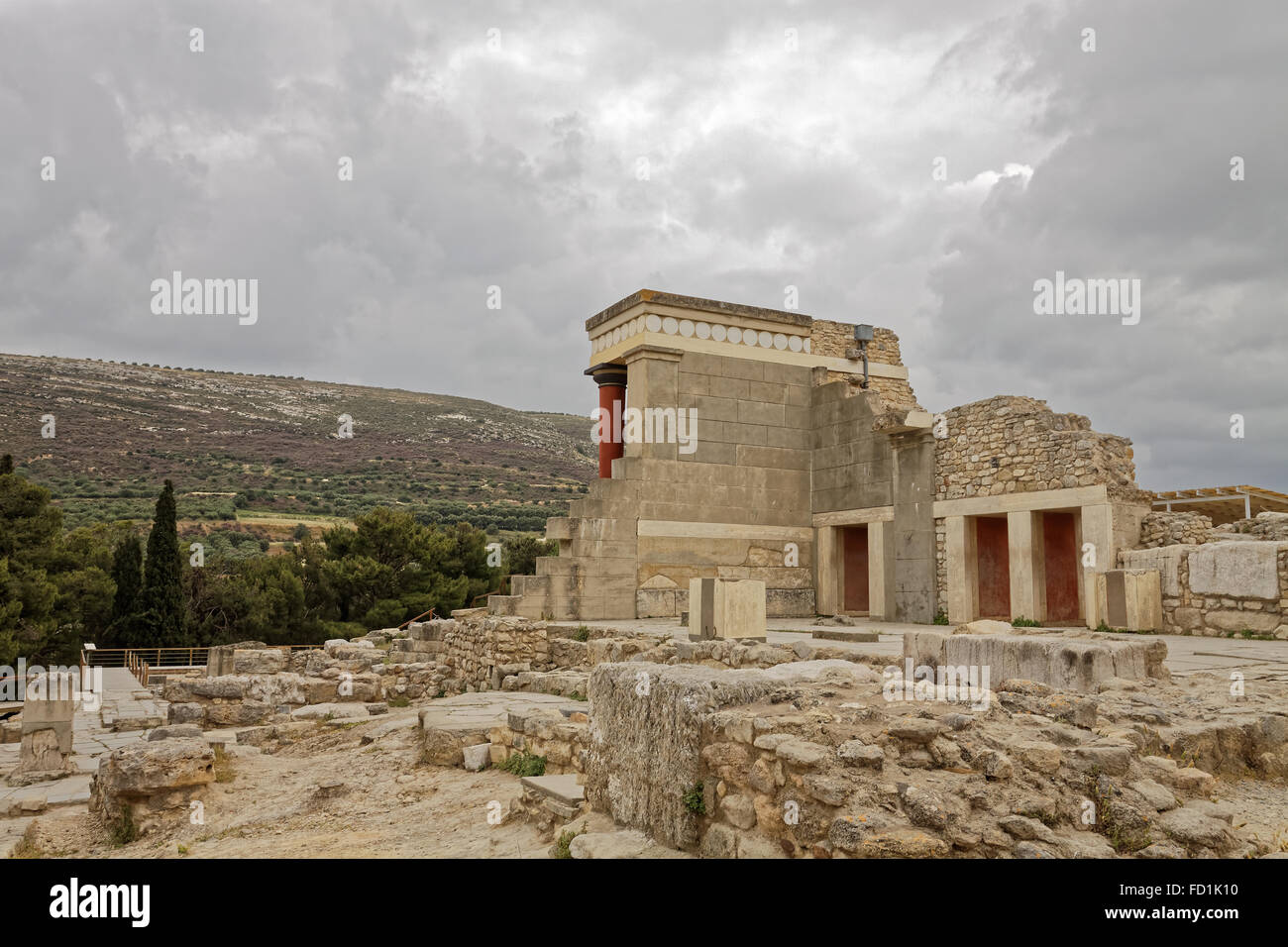 Der Palast von Knossos Minotaurus oder Labyrinth restauriert ...