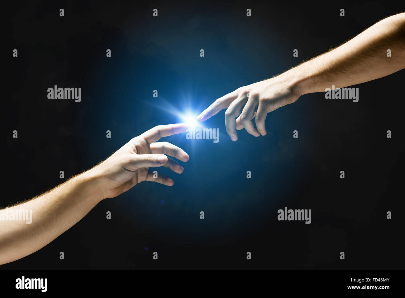 Creation of adam hands -Fotos und -Bildmaterial in hoher Auflösung – Alamy