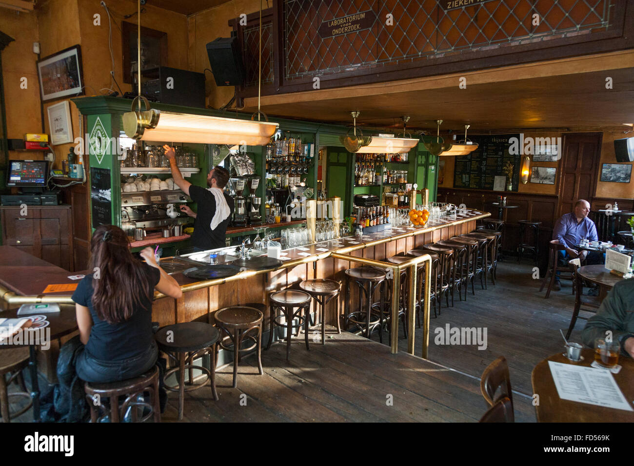 Innen / innen einer Bar / Café: Café Thijssen, 107 Brouwersgracht, Ecke ...