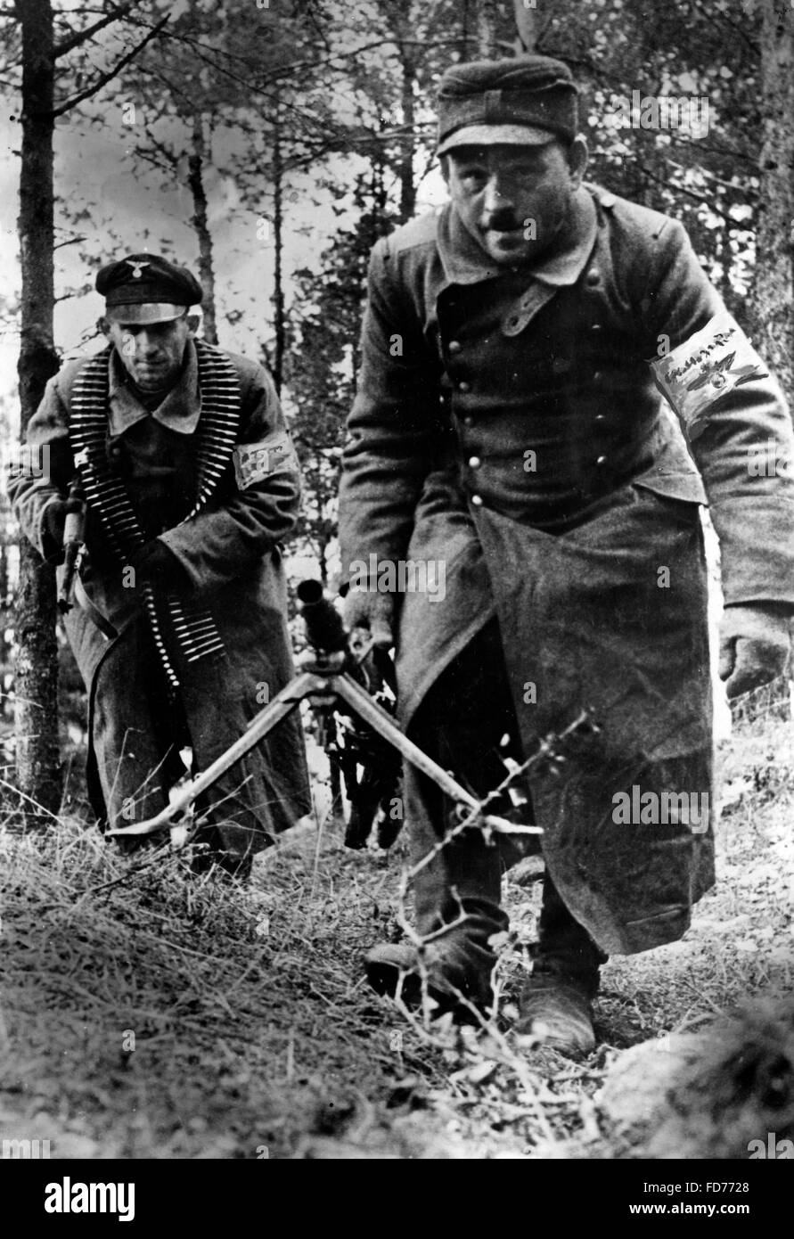 Deutscher Volkssturm-Einheit an der Ostfront 1944 Stockfotografie - Alamy