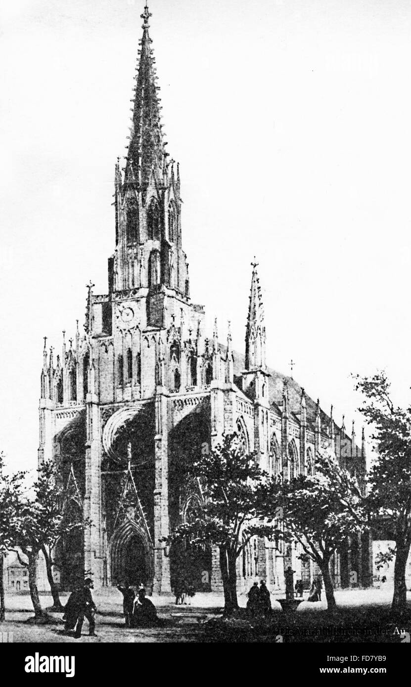 Mariahilfkirche Church Mariahilfplatz Munich Stockfotos und -bilder ...