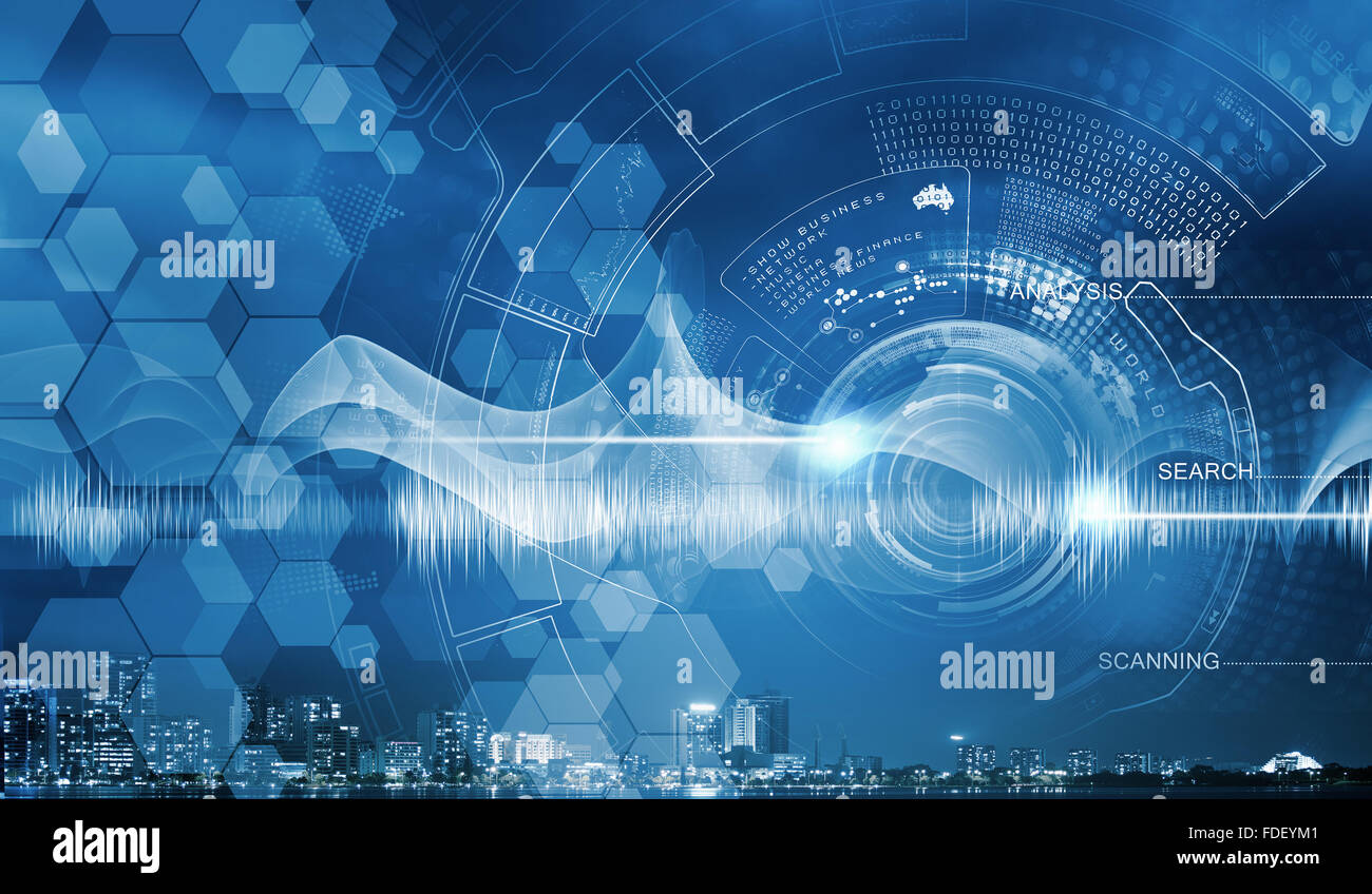 Hintergrundbild mit digitalen Diagramme und Grafiken Stockfotografie ...