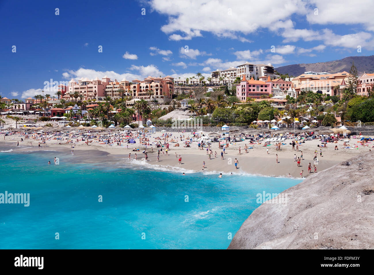 Playa del Duque Strand, Costa Adeje, Teneriffa, Kanarische Inseln ...