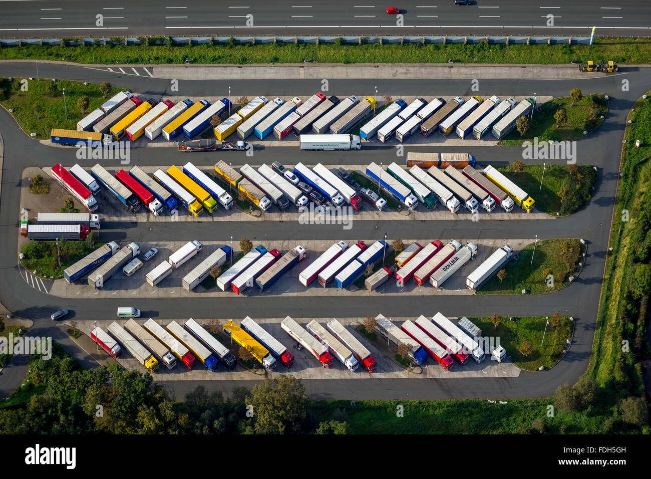 Autobahn Restaurant Rhynern, LKW-Parkplatz, Fahrzeiten, Fischgräten ...