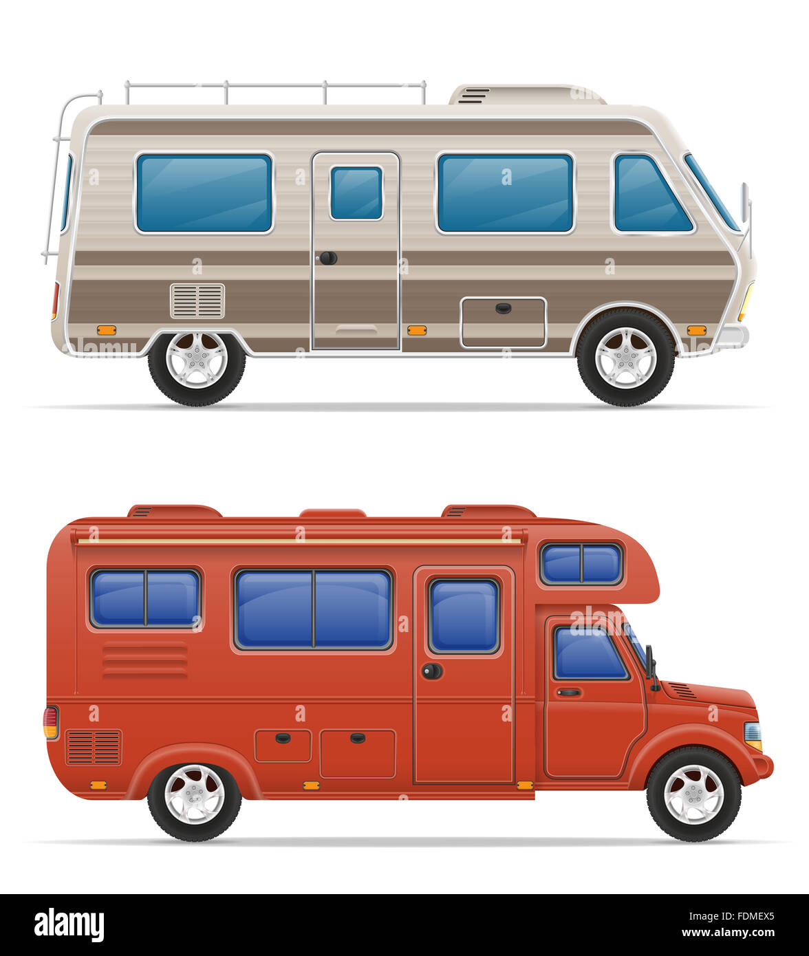 Cartoon Camping Van Caravan Stockfotos & Cartoon Camping Van Caravan ...