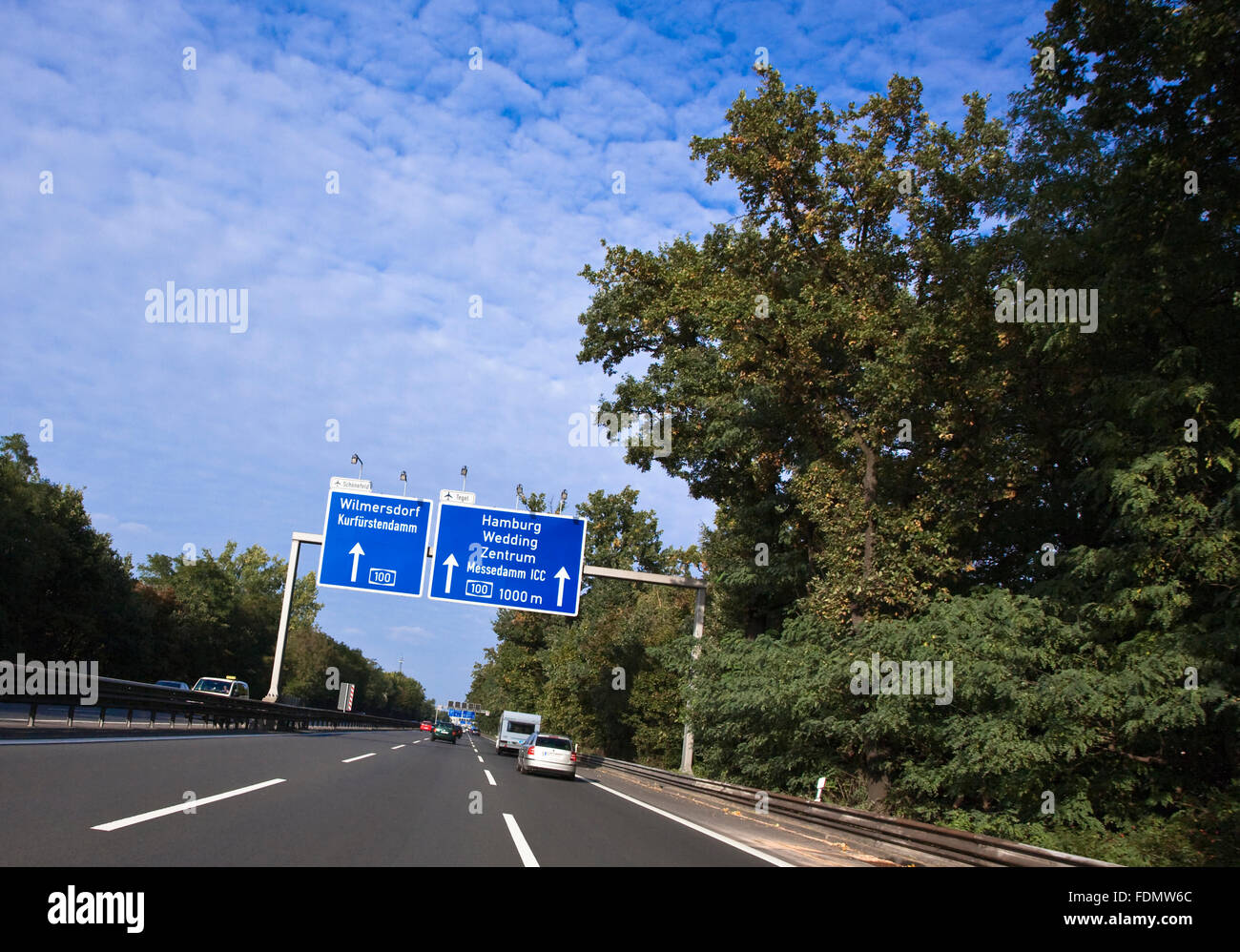 Berlin Motorway Signs Stockfotos und -bilder Kaufen - Alamy