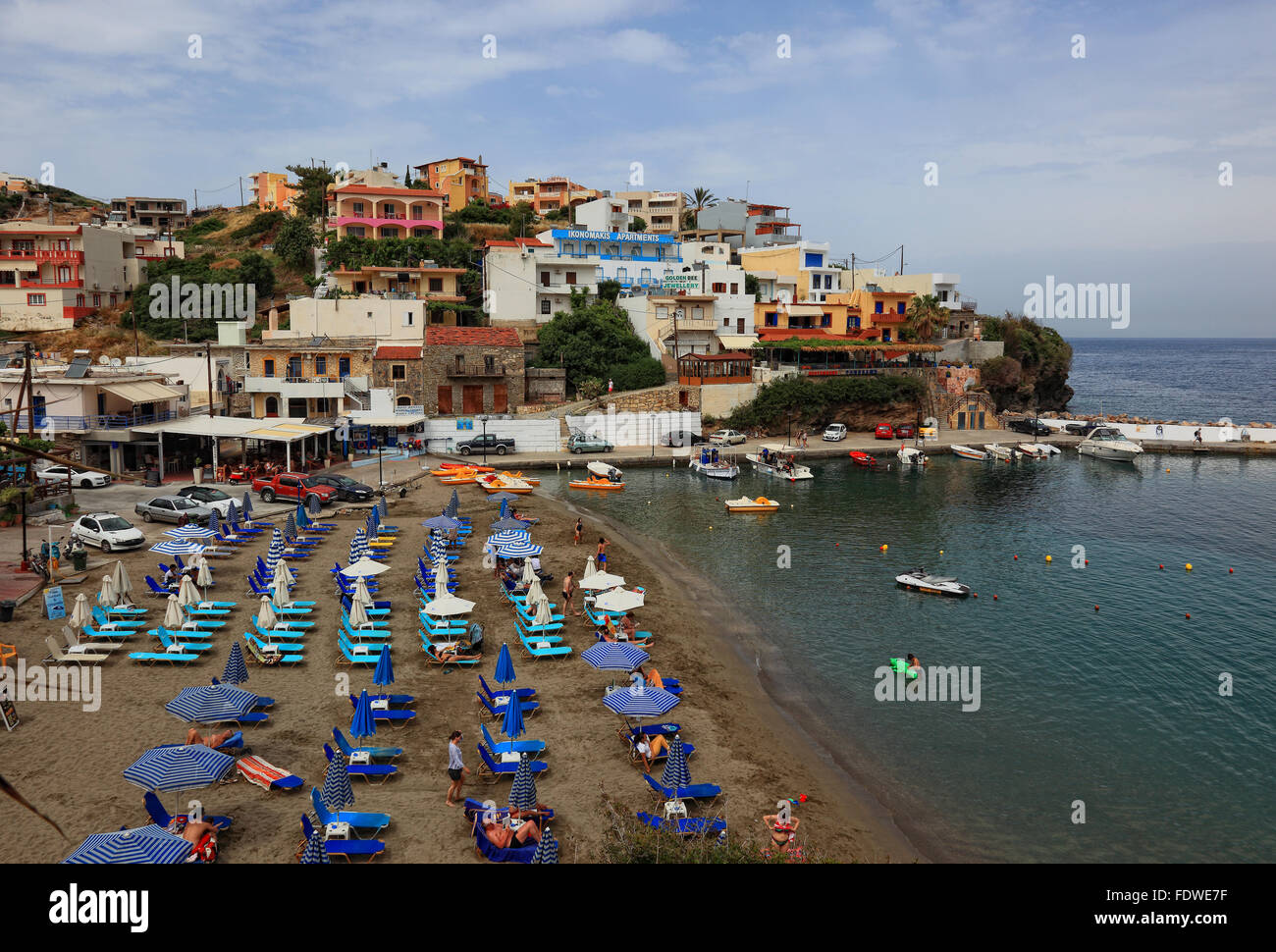 Kreta, Bali an der Nordküste, schauen Sie sich den Ort mit Strand und ...