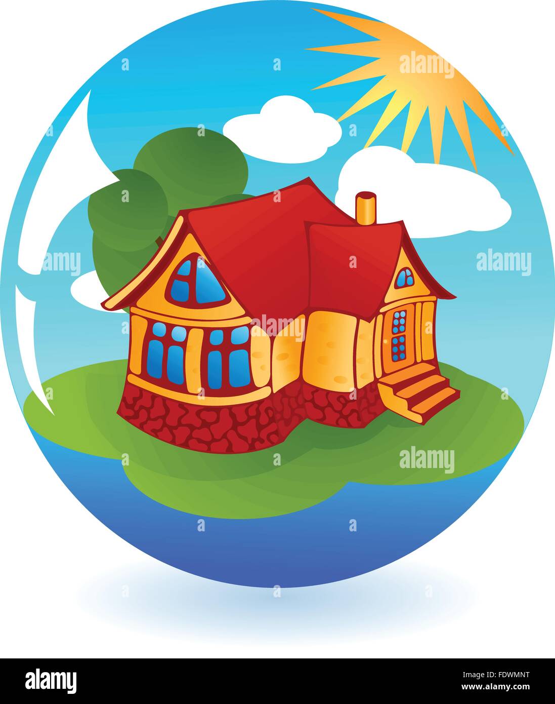 Cartoon haus Stock-Vektorgrafiken kaufen - Alamy