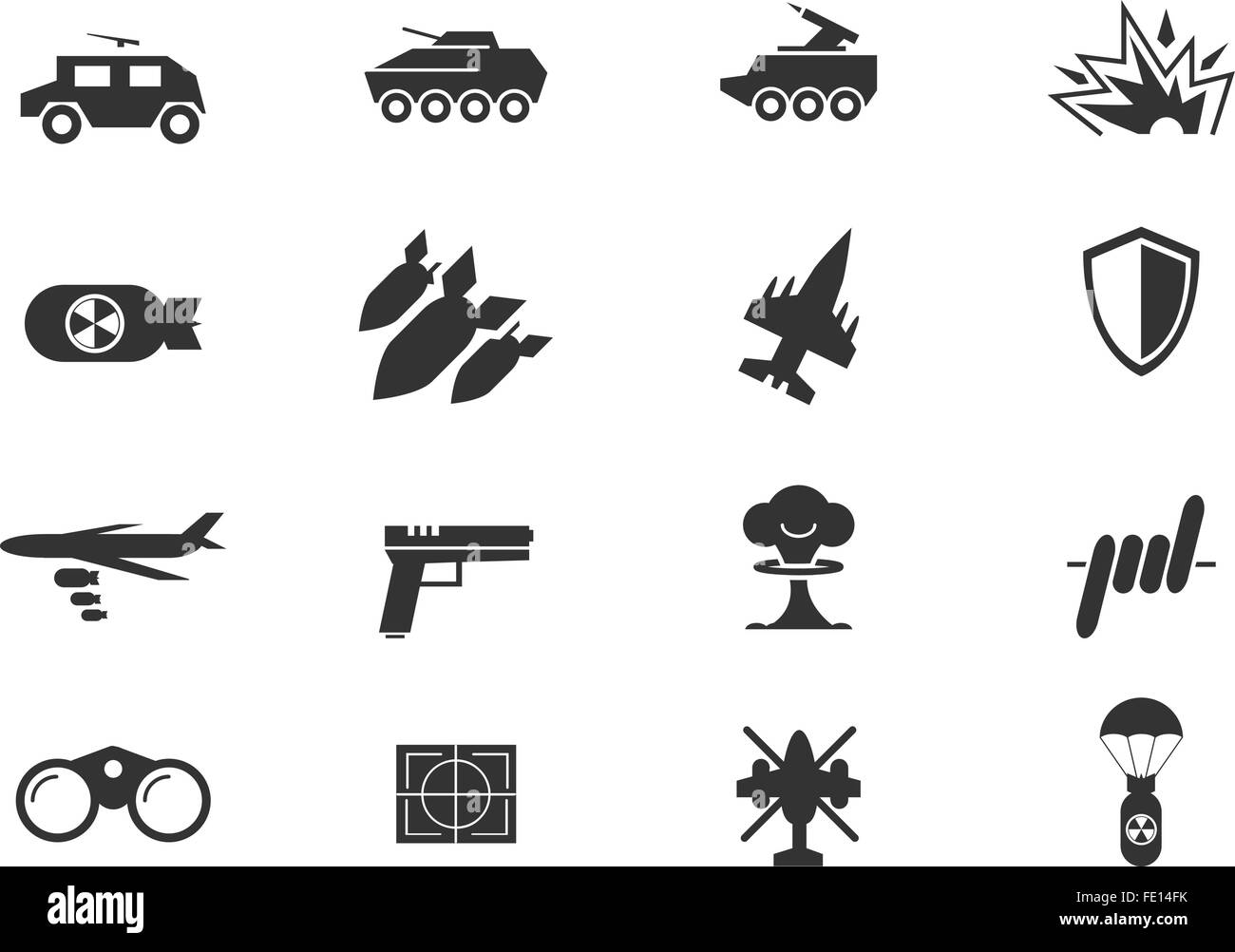 Militär und Krieg Symbole Stock-Vektorgrafik - Alamy