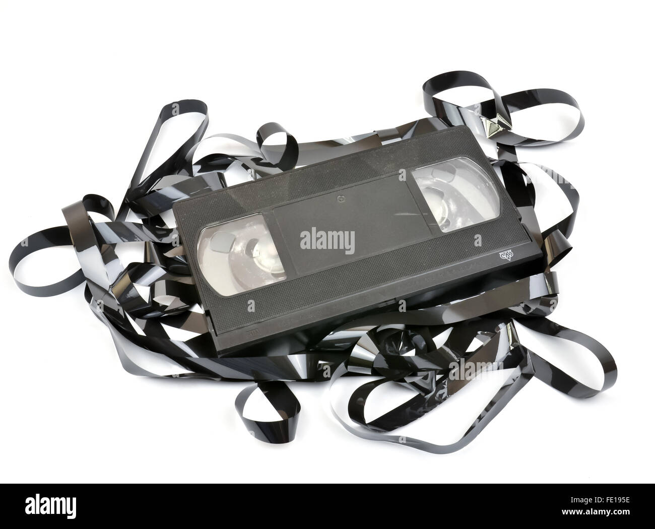 Alte Vhs-Videokassette isoliert auf weißem Hintergrund Stockfotografie ...