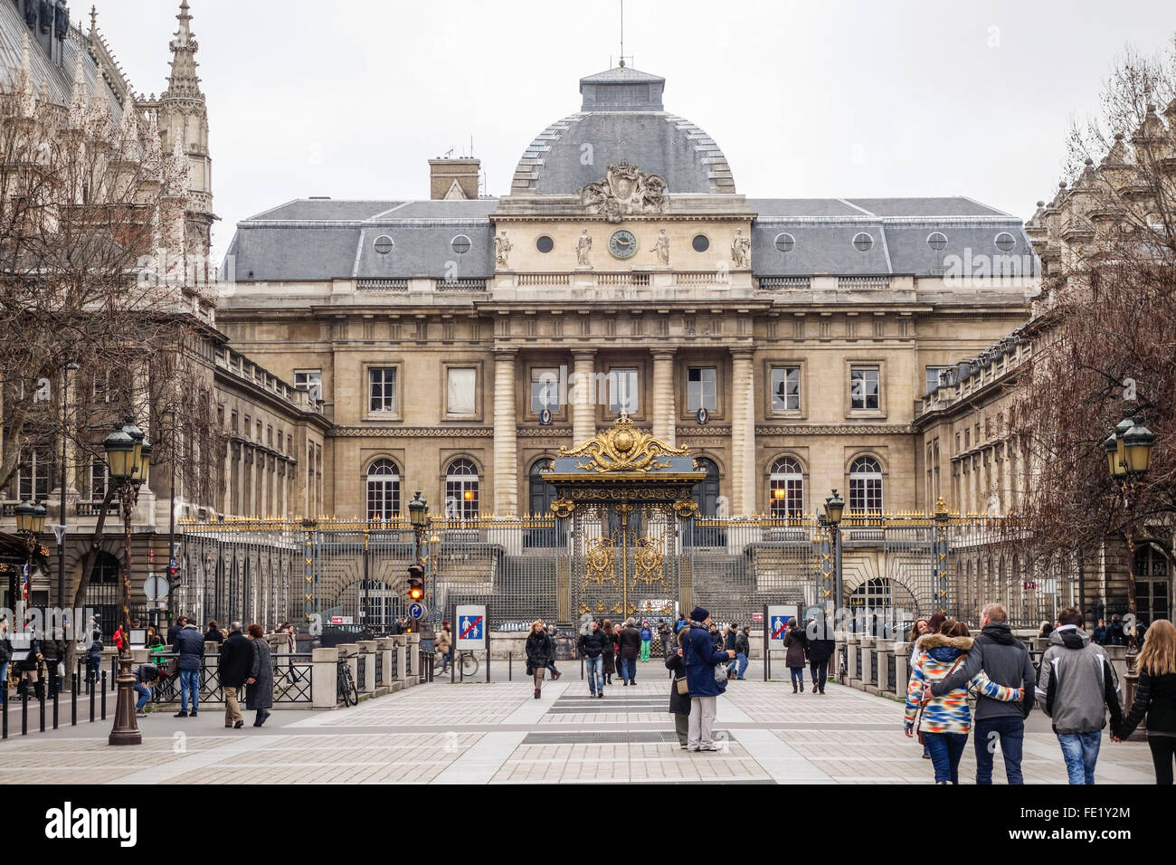Toren der Cour d ' Honneur der Palais de Justice, front-Fassade Gebäude ...
