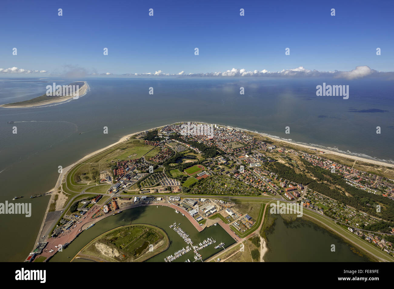 Ort Norderney, West Island, Luftaufnahme, Norderney, Nordsee ...