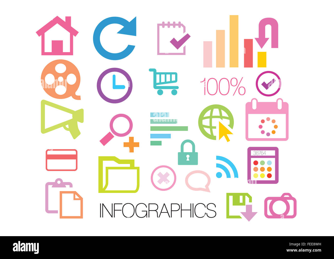 Infografik Symbole Ausgeschnittene Stockfotos und -bilder - Alamy