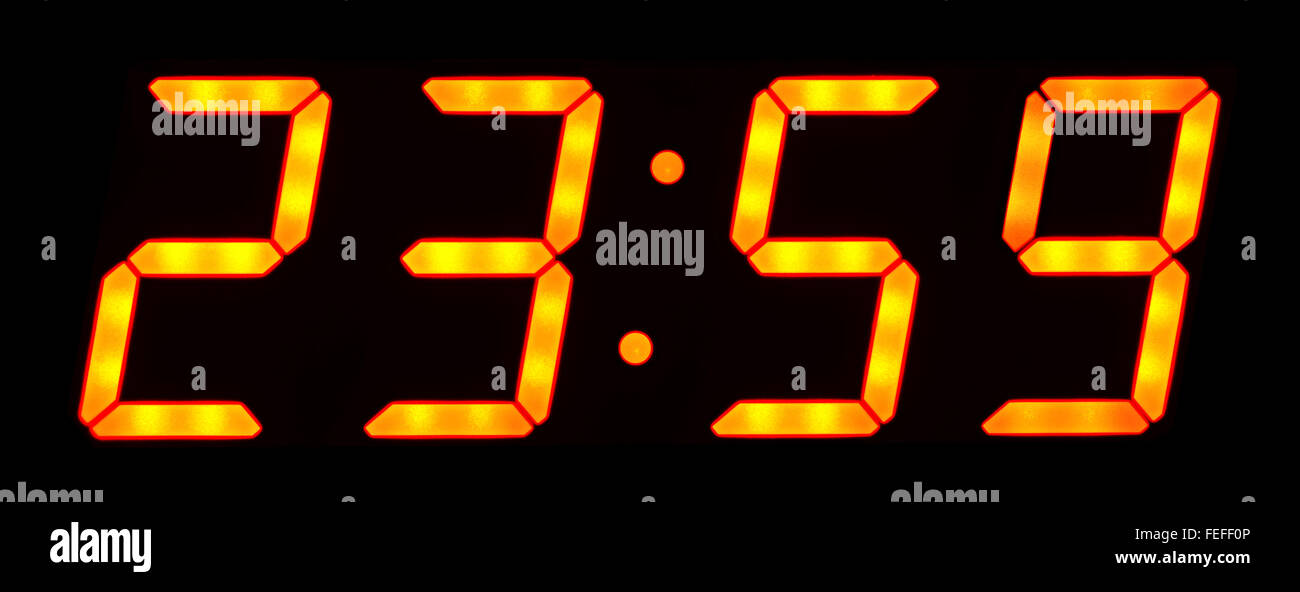 Digital clock midnight -Fotos und -Bildmaterial in hoher Auflösung – Alamy